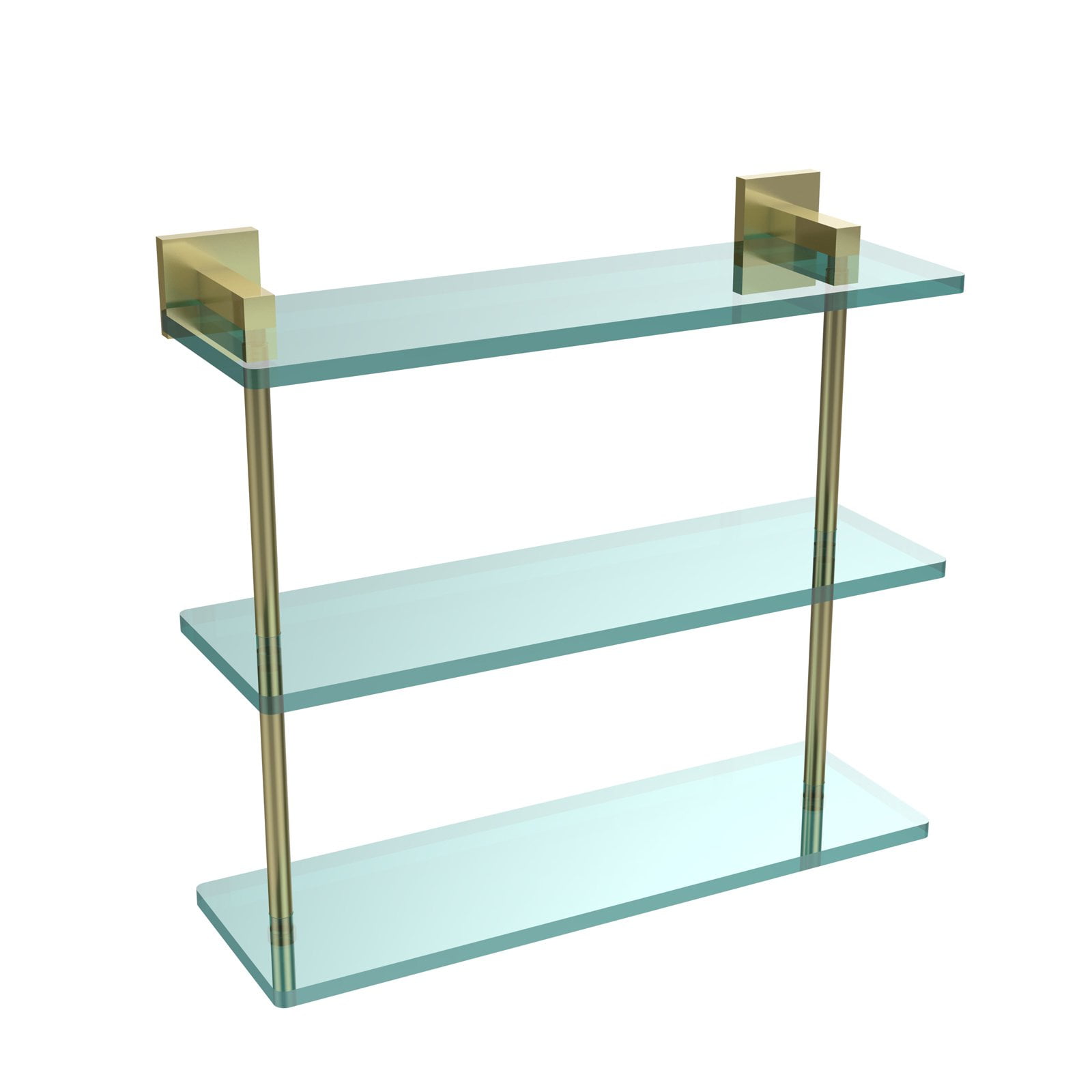Montero Collection 16 Inch Triple Tiered Glass Shelf - Walmart.com