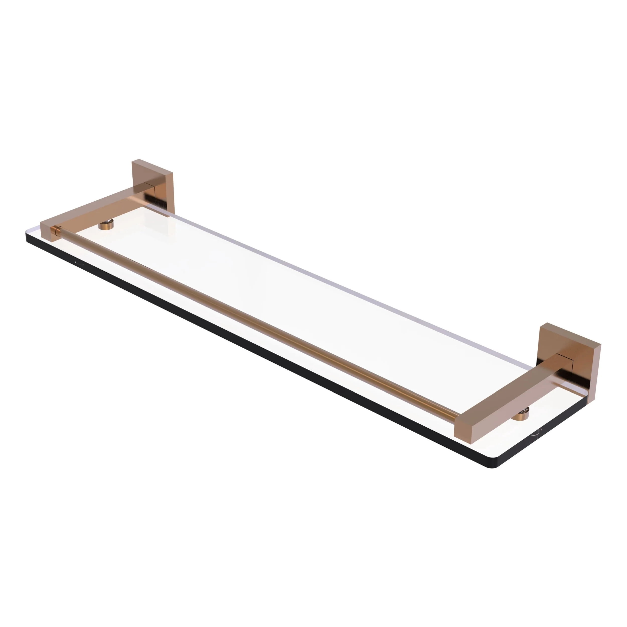 Montero Collection 22 Inch Glass Shelf with Gallery Rail - Walmart.com