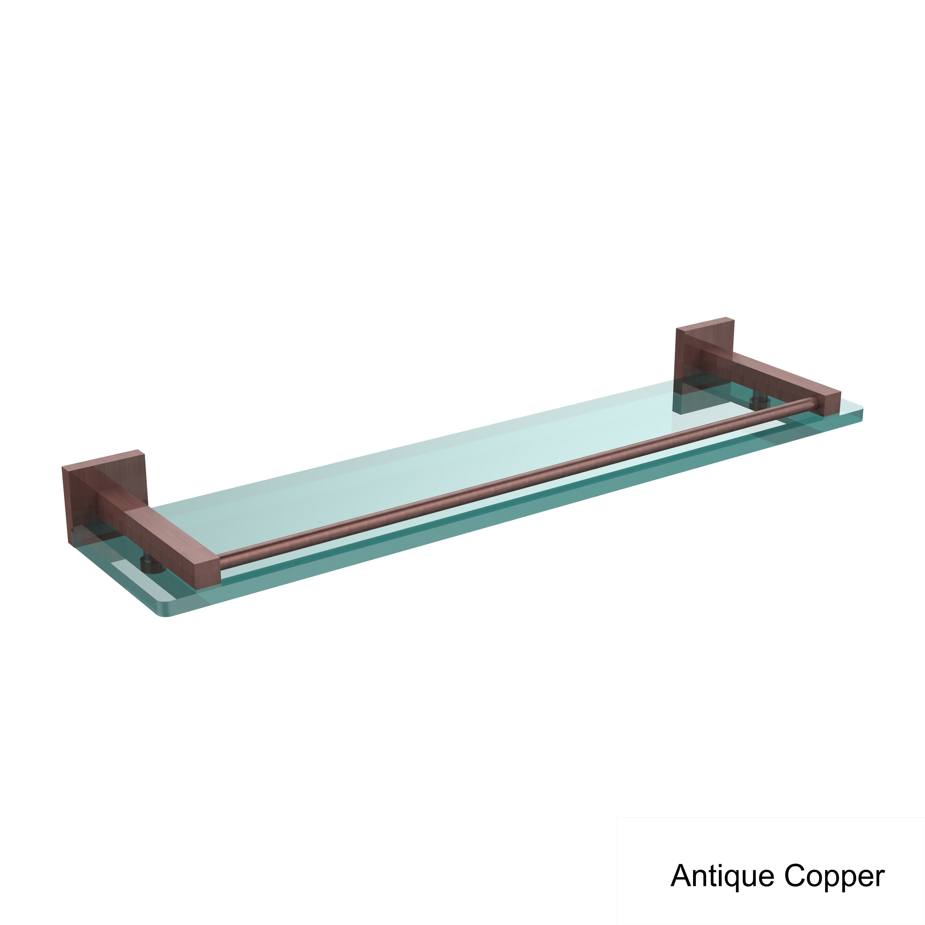 Montero Collection 22 Inch Glass Shelf with Gallery Rail - Walmart.com