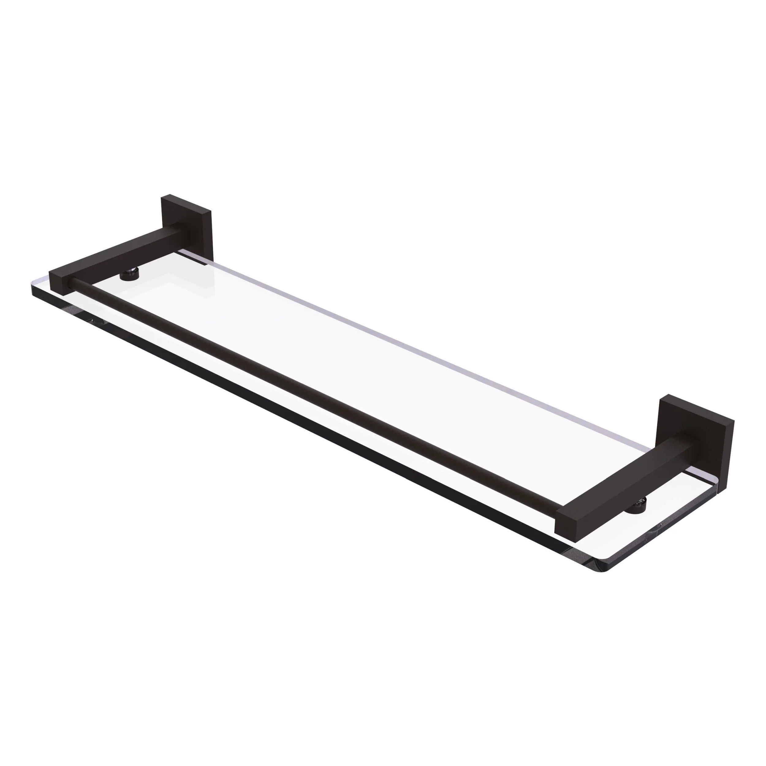 Montero Collection 22 Inch Glass Shelf with Gallery Rail - Walmart.com