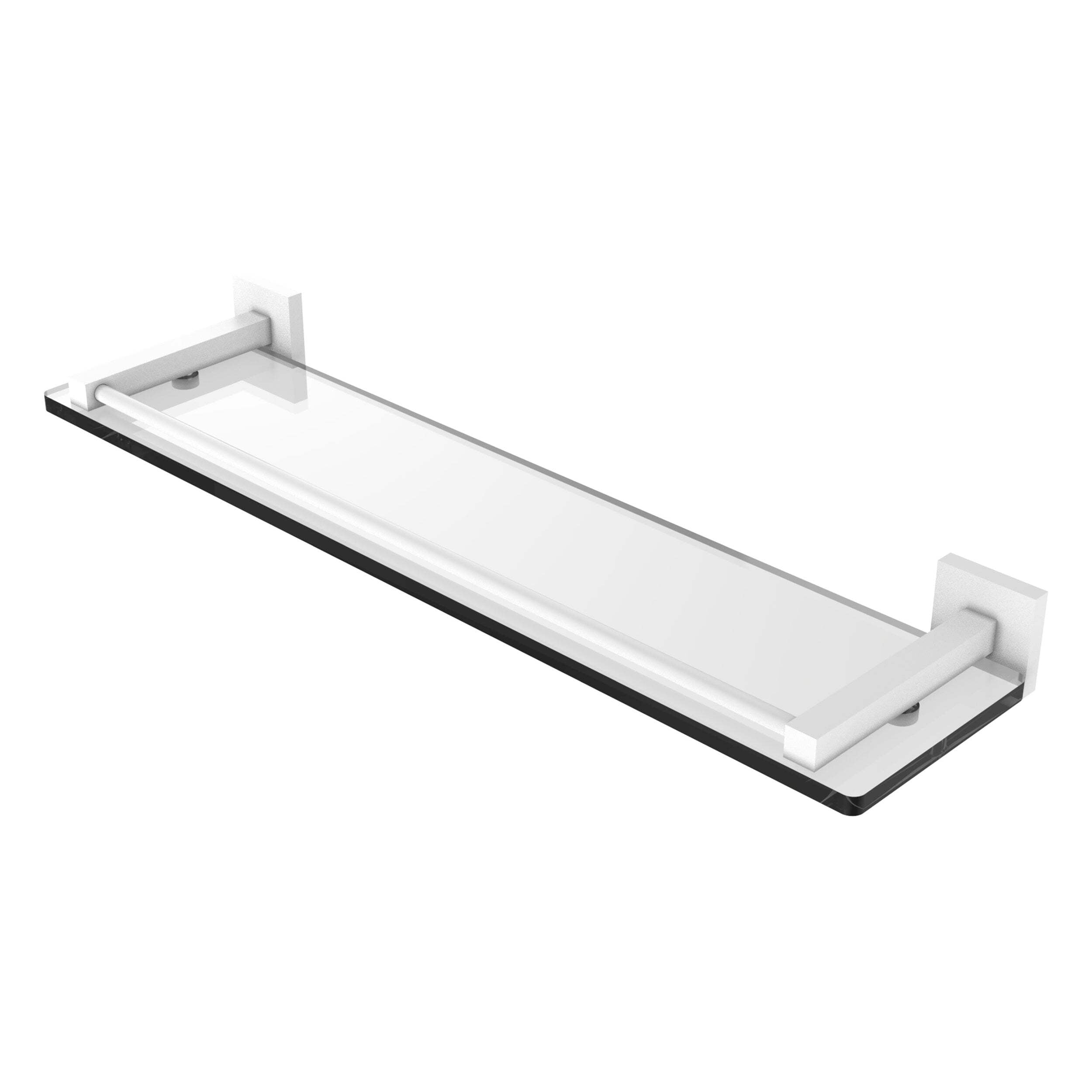 Montero Collection 22 Inch Glass Shelf with Gallery Rail - Walmart.com
