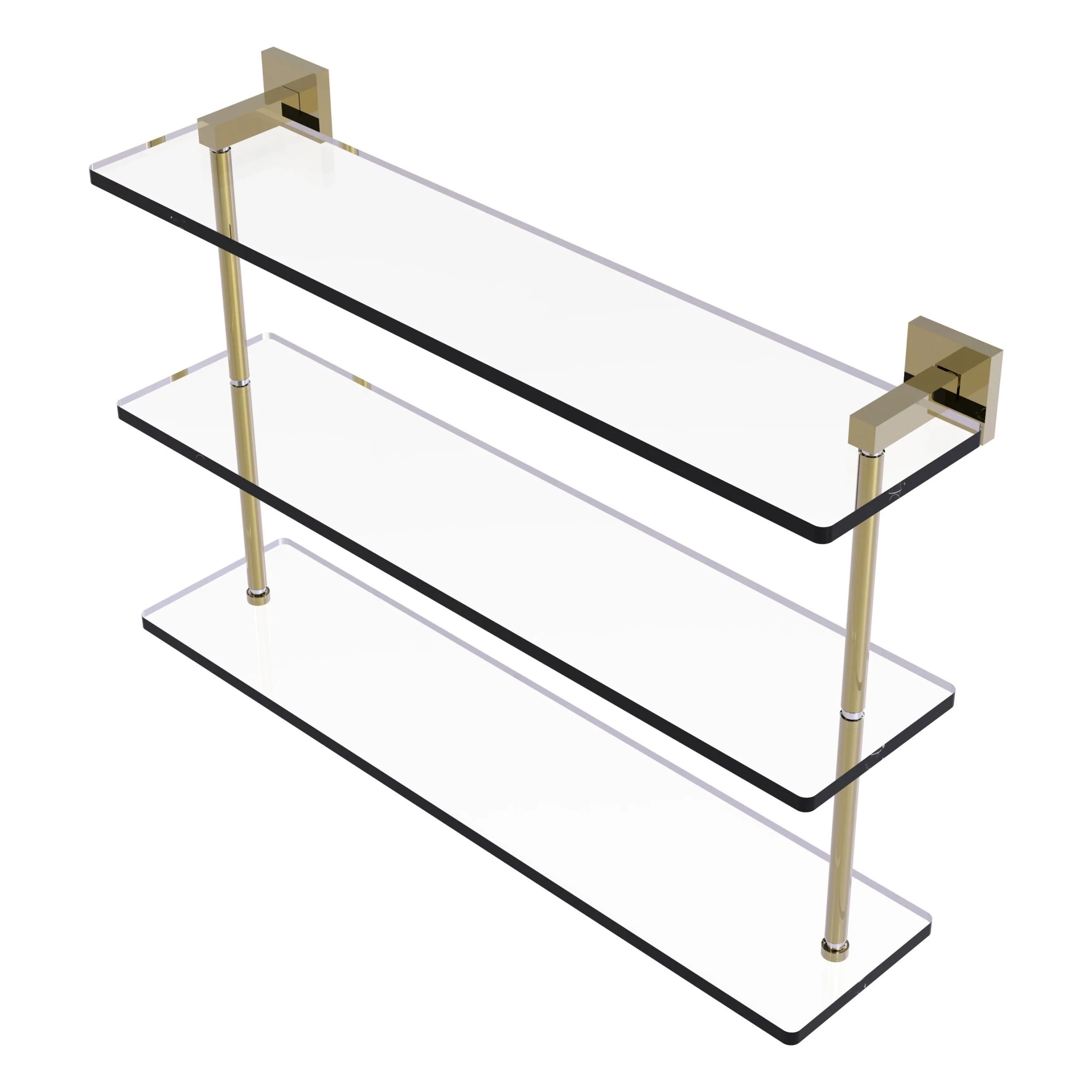 Montero Collection 22 Inch Triple Tiered Glass Shelf - Walmart.com