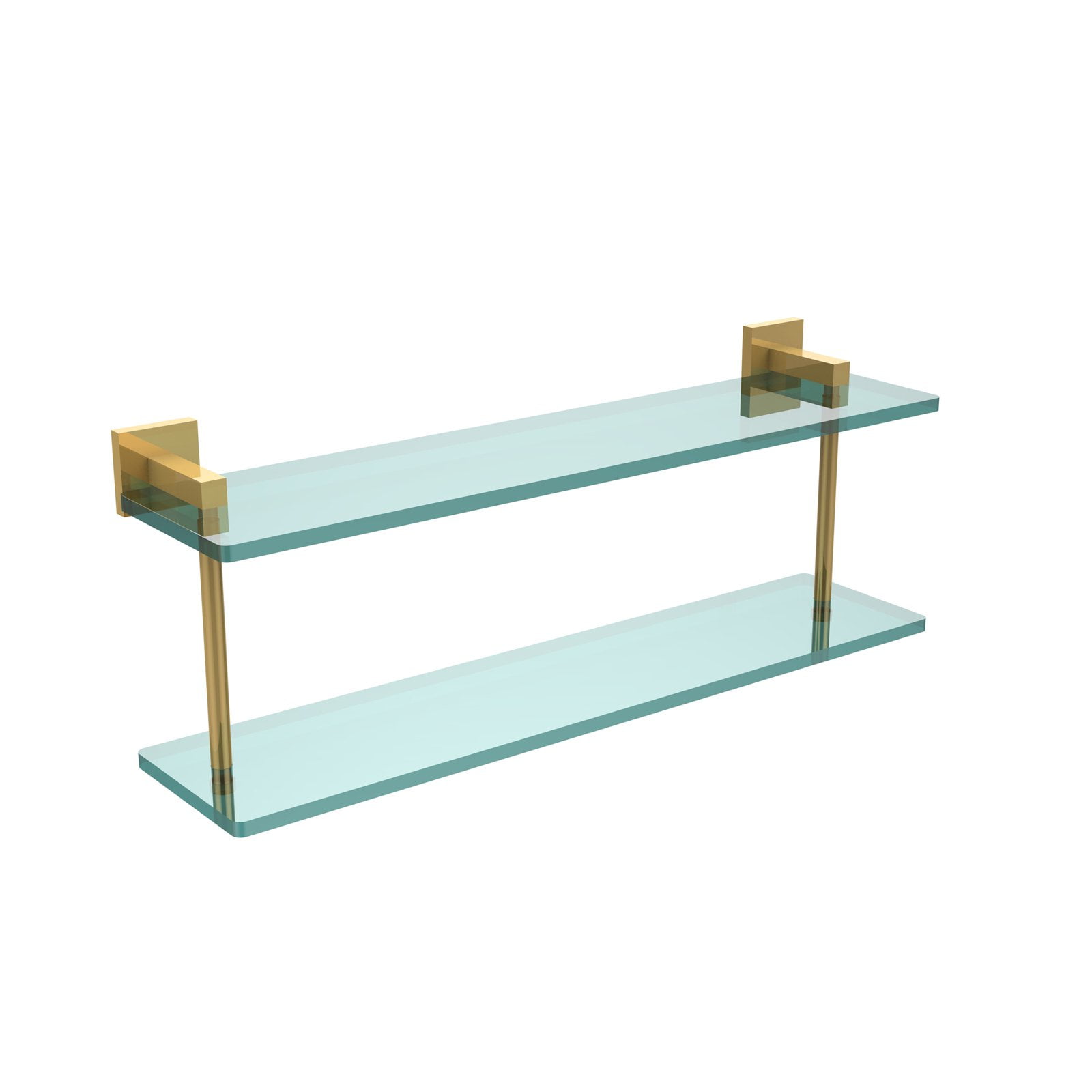 Montero Collection 22 Inch Two Tiered Glass Shelf - Walmart.com