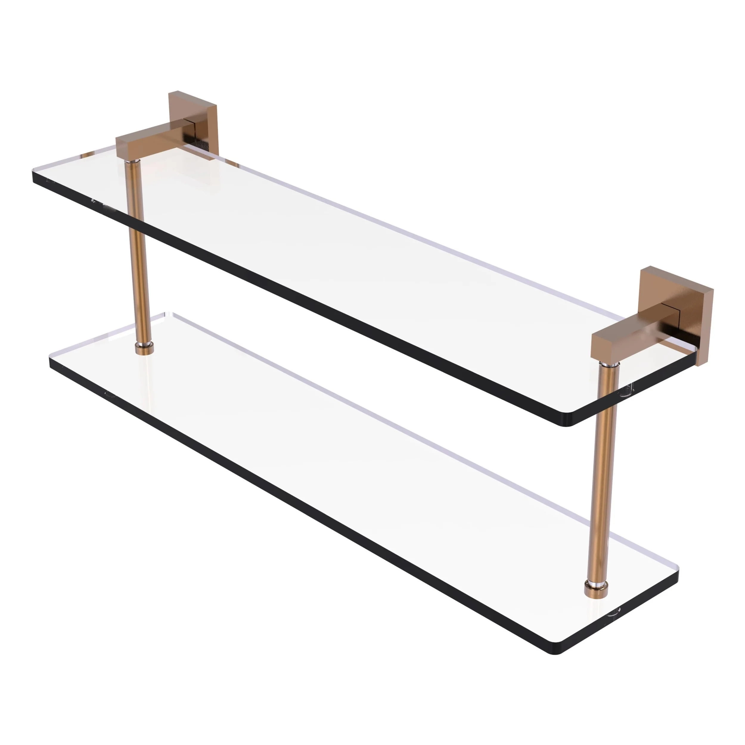 Montero Collection 22 Inch Two Tiered Glass Shelf - Walmart.com