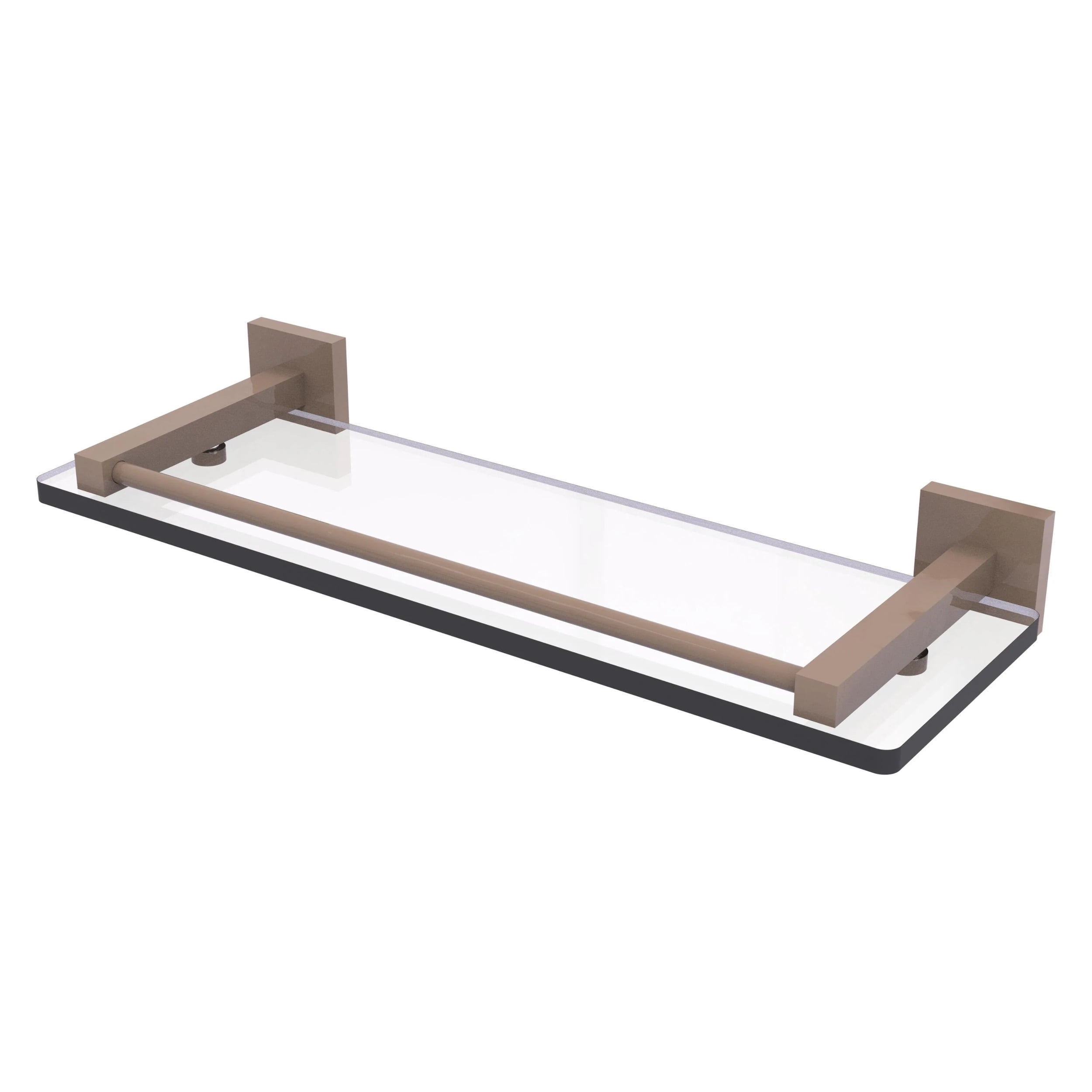 Montero Collection Glass Shelf with Gallery Rail - Walmart.com