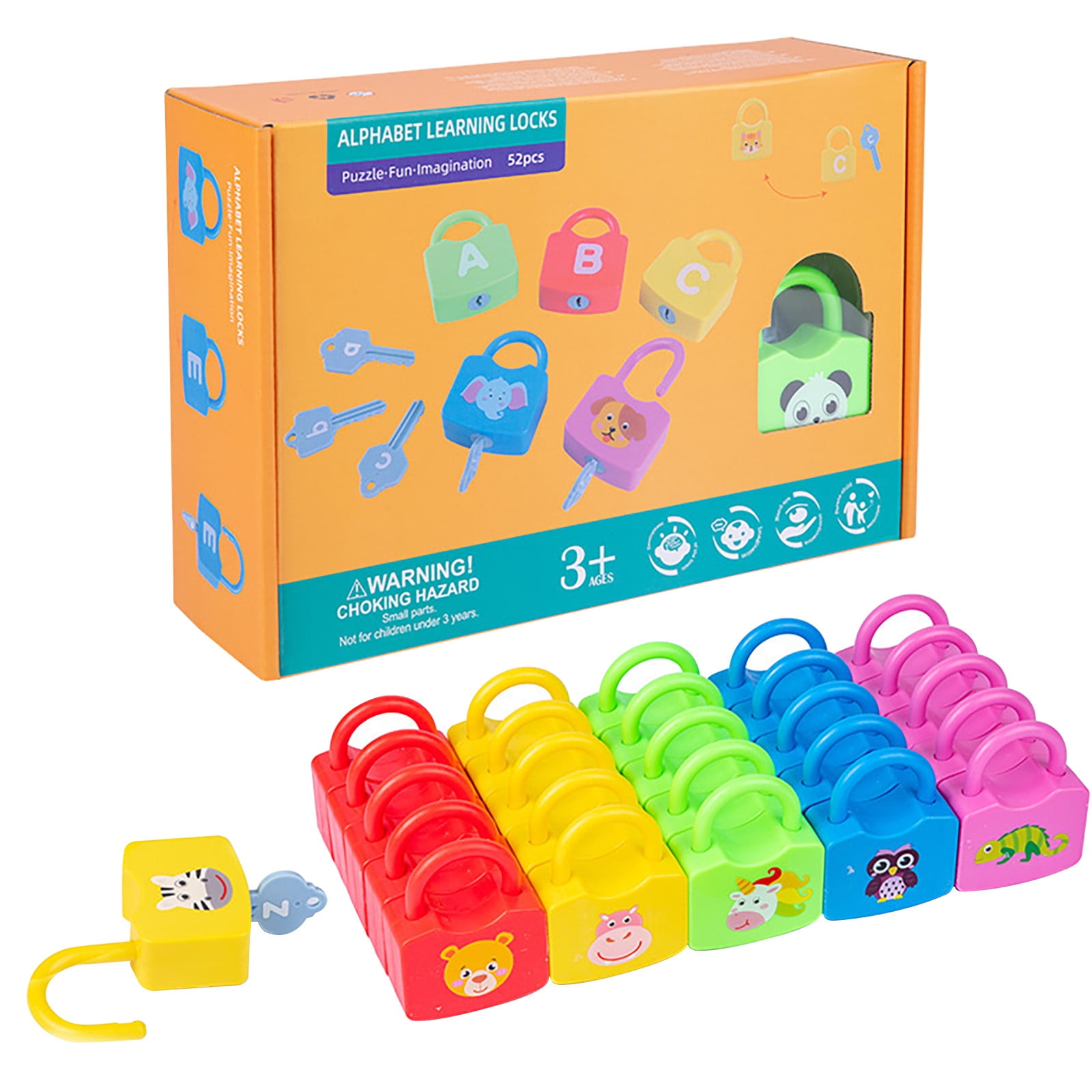 Montessori Alphabet Learning Lock And Key Toy Educational Game For ...