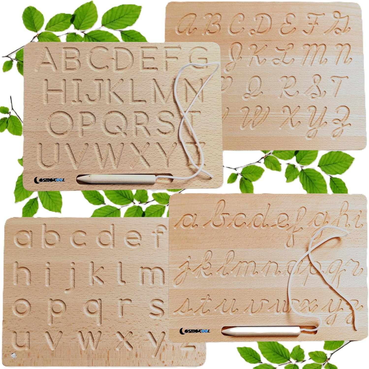 Montessori Alphabet Tracing Board | ABC Letters Uppercase+Lowercase ...