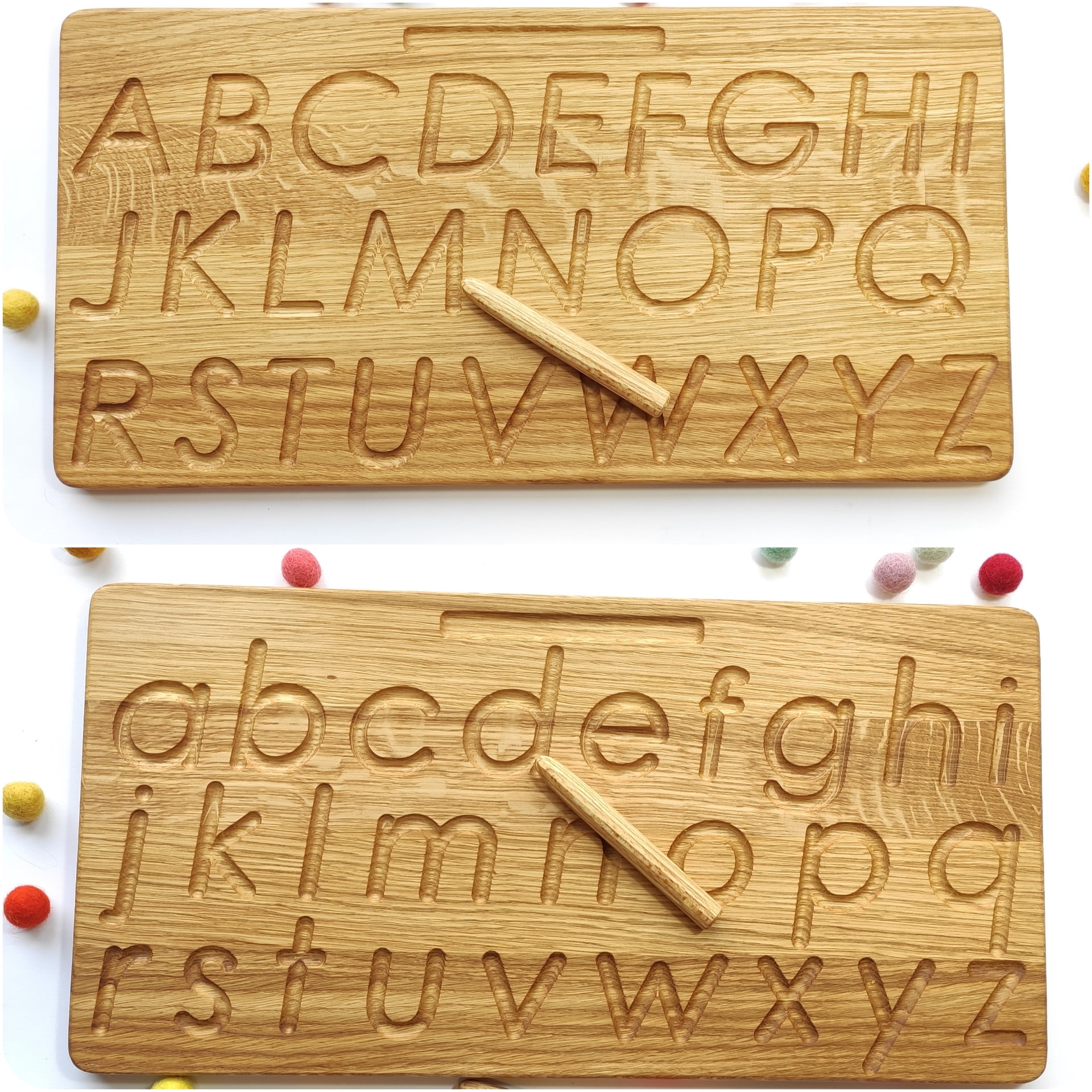 Montessori Alphabet reversible tracing board, printed letters ...