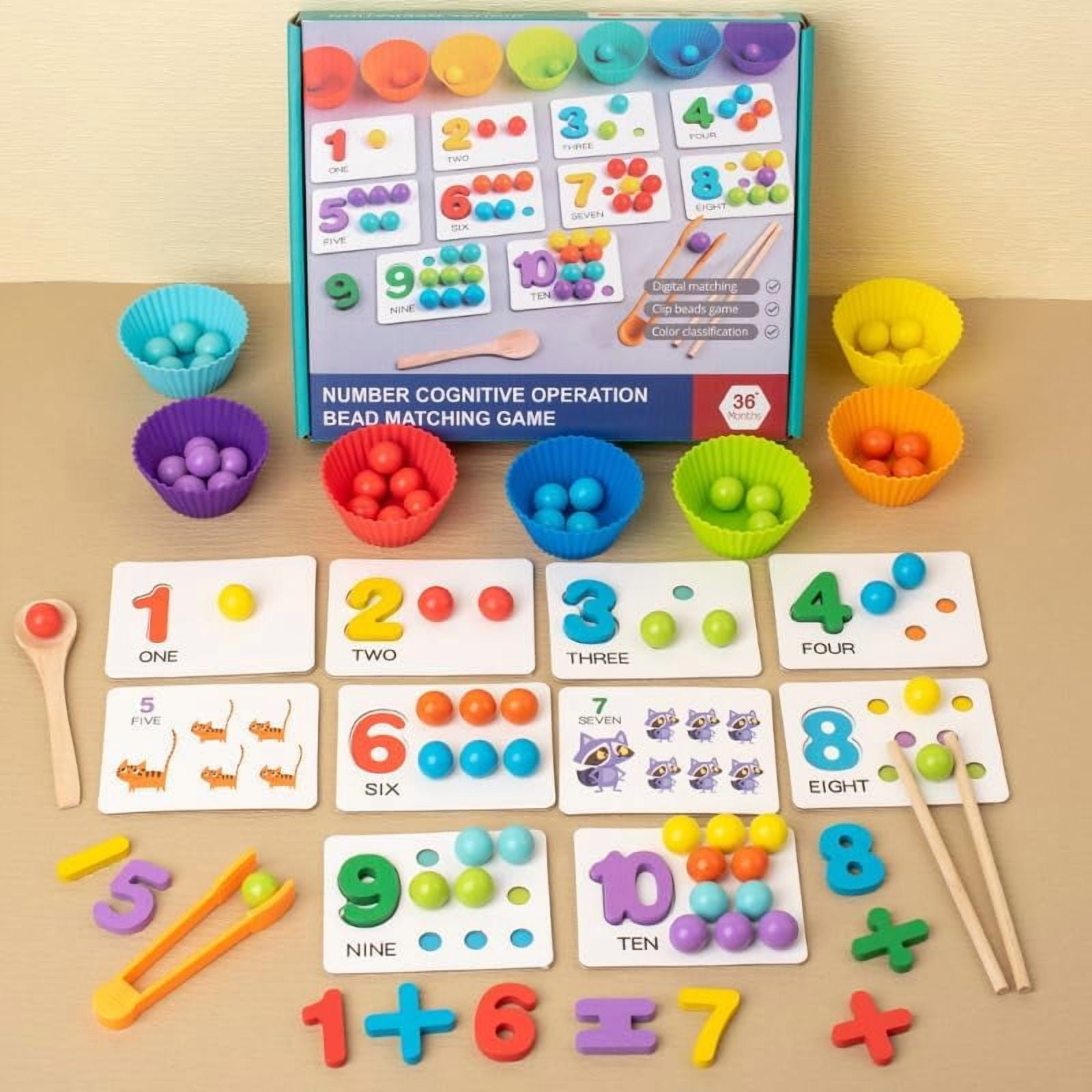 Montessori Arithmetic Math Toy Set – Silicone Digital Learning with ...