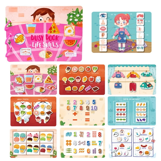Montessori Baby Busy Book My First Quiet Book Paste Learning ...