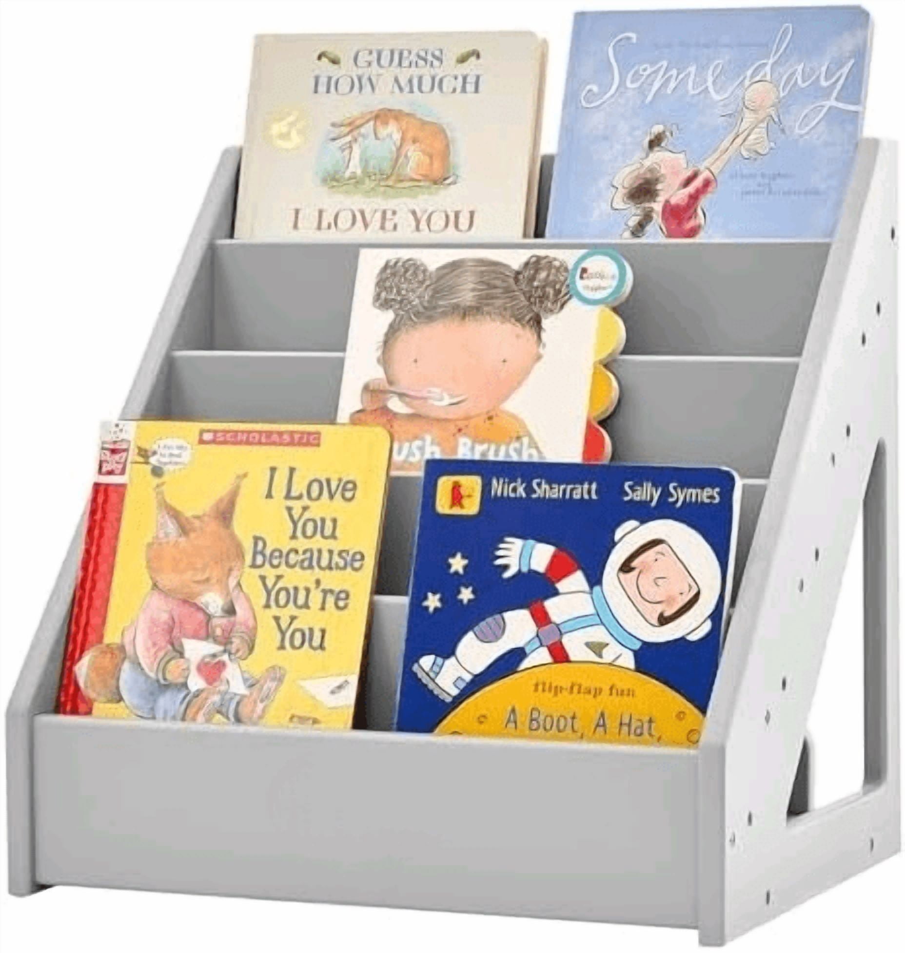 Montessori Bookshelf for Toddlers 1-5 Years, Front-Facing Kids Bookcase ...