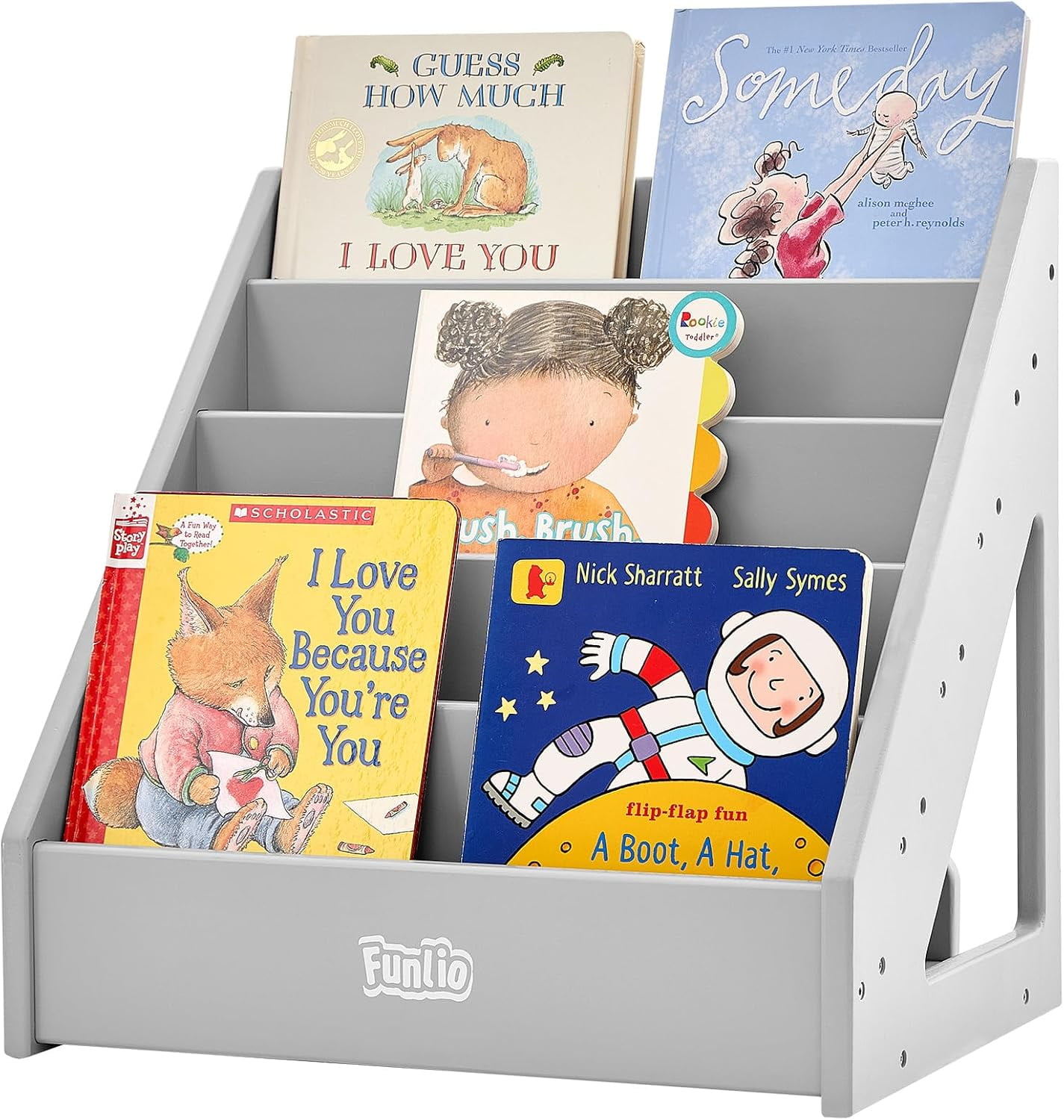 Montessori Bookshelf for Toddlers 1-5 Years, Front-Facing Kids ...