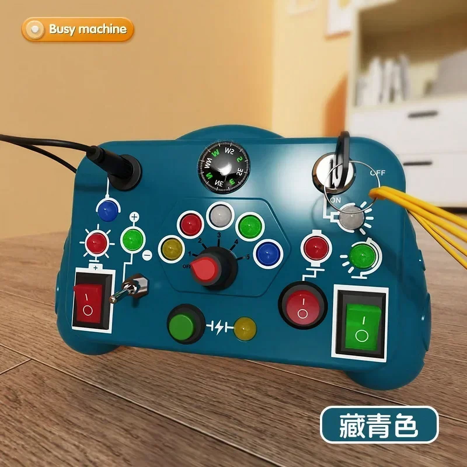 Montessori Busy Board Sensory Toys Cartoon with LED Light Switch ...