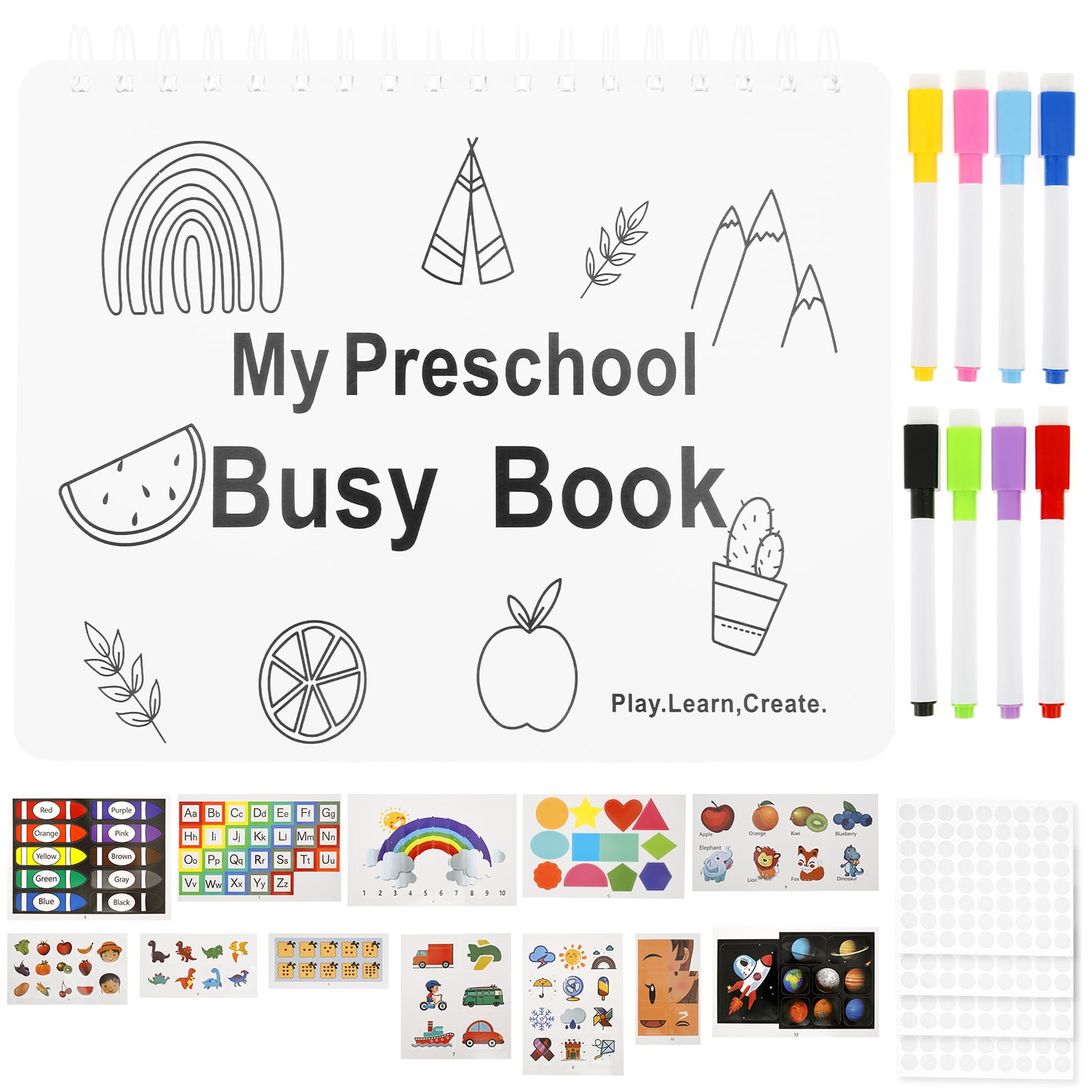 Montessori Busy Book Preschool Learning Activities Educational Busy ...