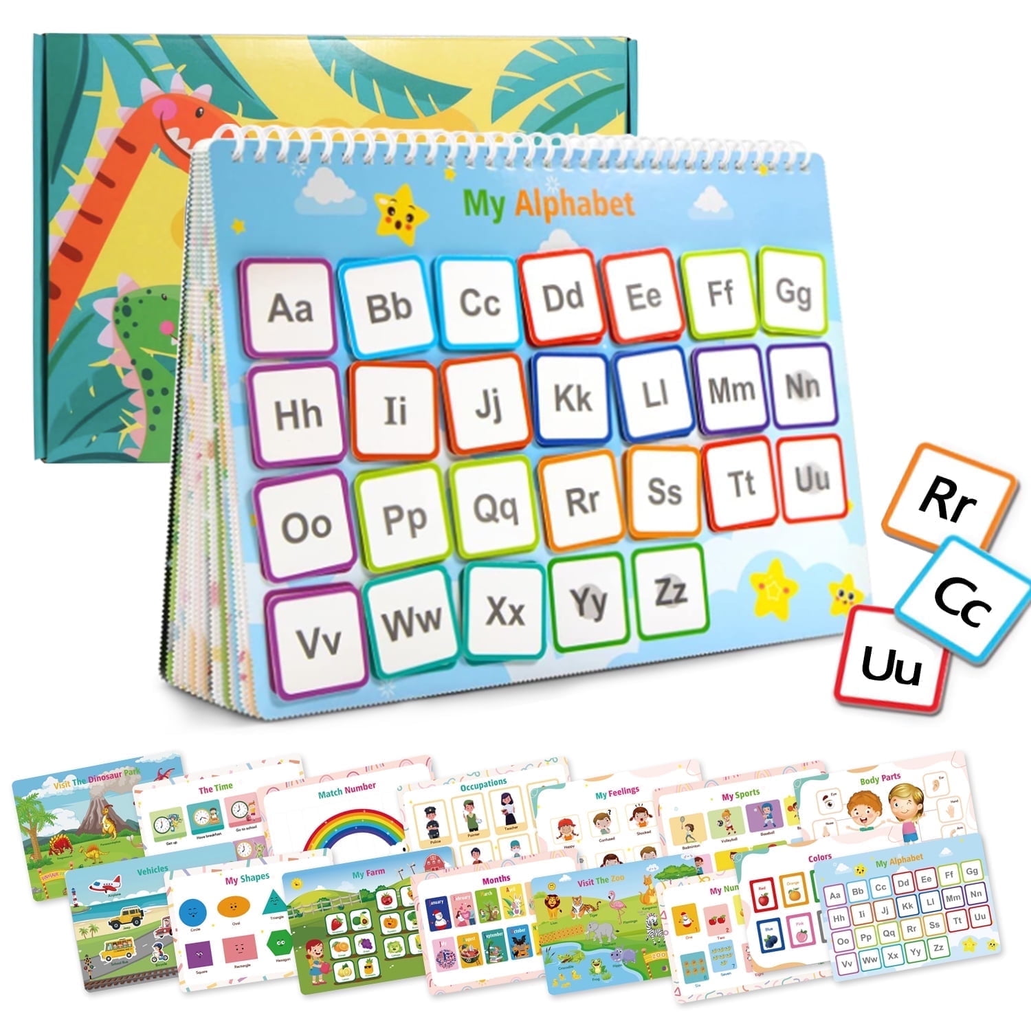 Busy Book for Toddlers，Montessori Preschool Learning Activities With 16 ...