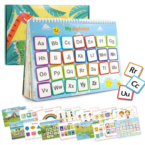 Busy Book for Toddlers，Montessori Preschool Learning Activities With 16 ...