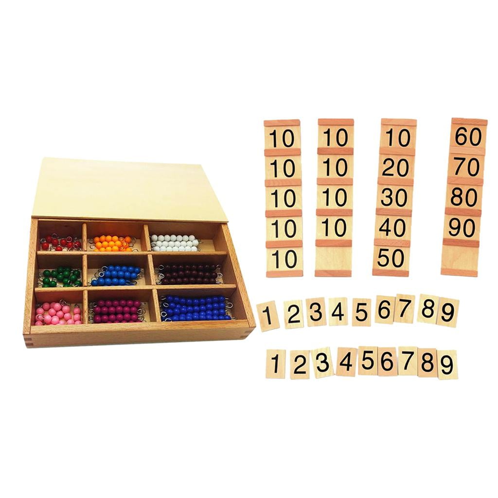 Montessori Checker Board Beads Box Set & Consecutive Numbers Counting ...
