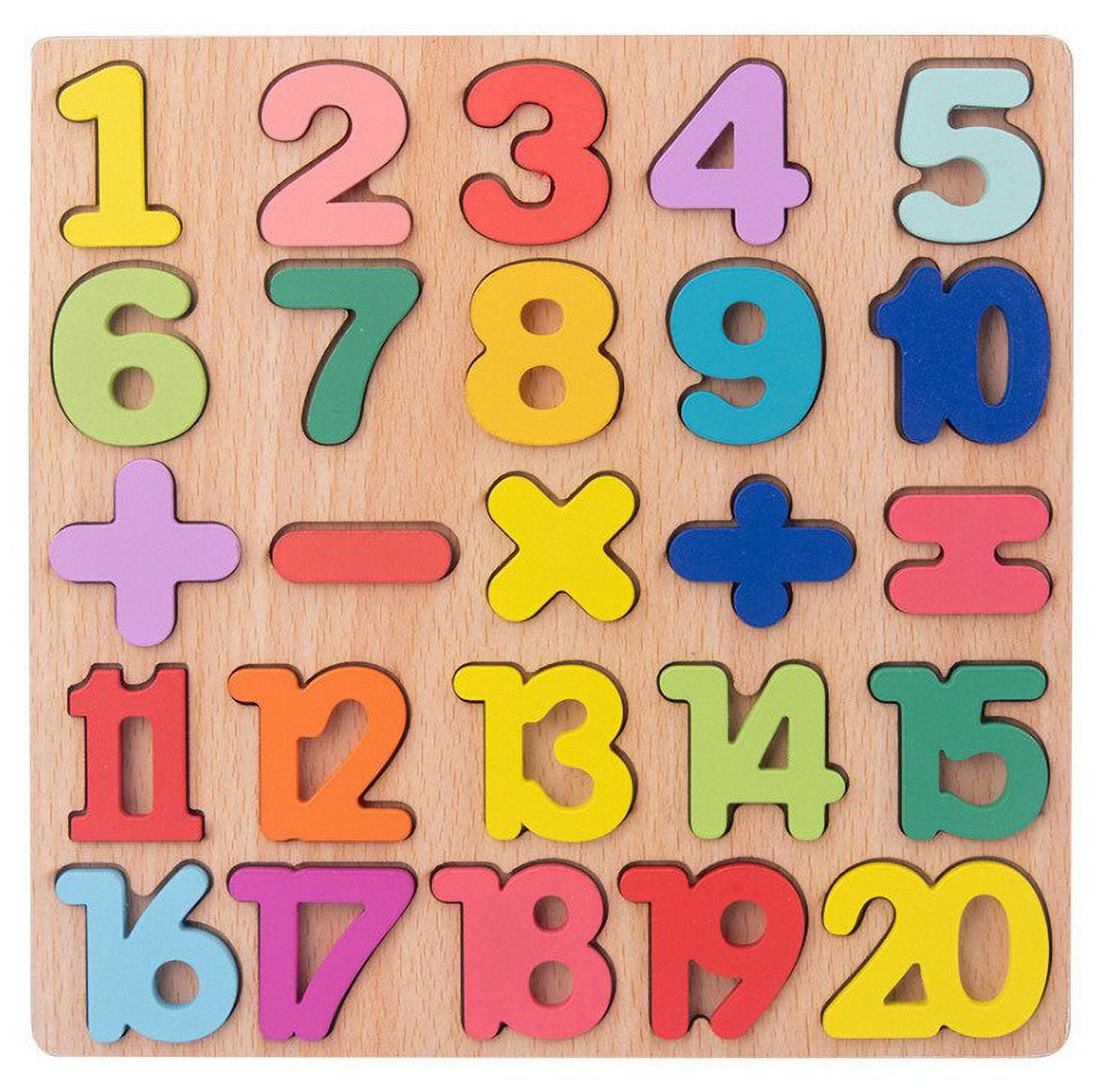 Montessori Children's 3D Wooden Puzzle Alphabet Number Shapes Puzzle ...