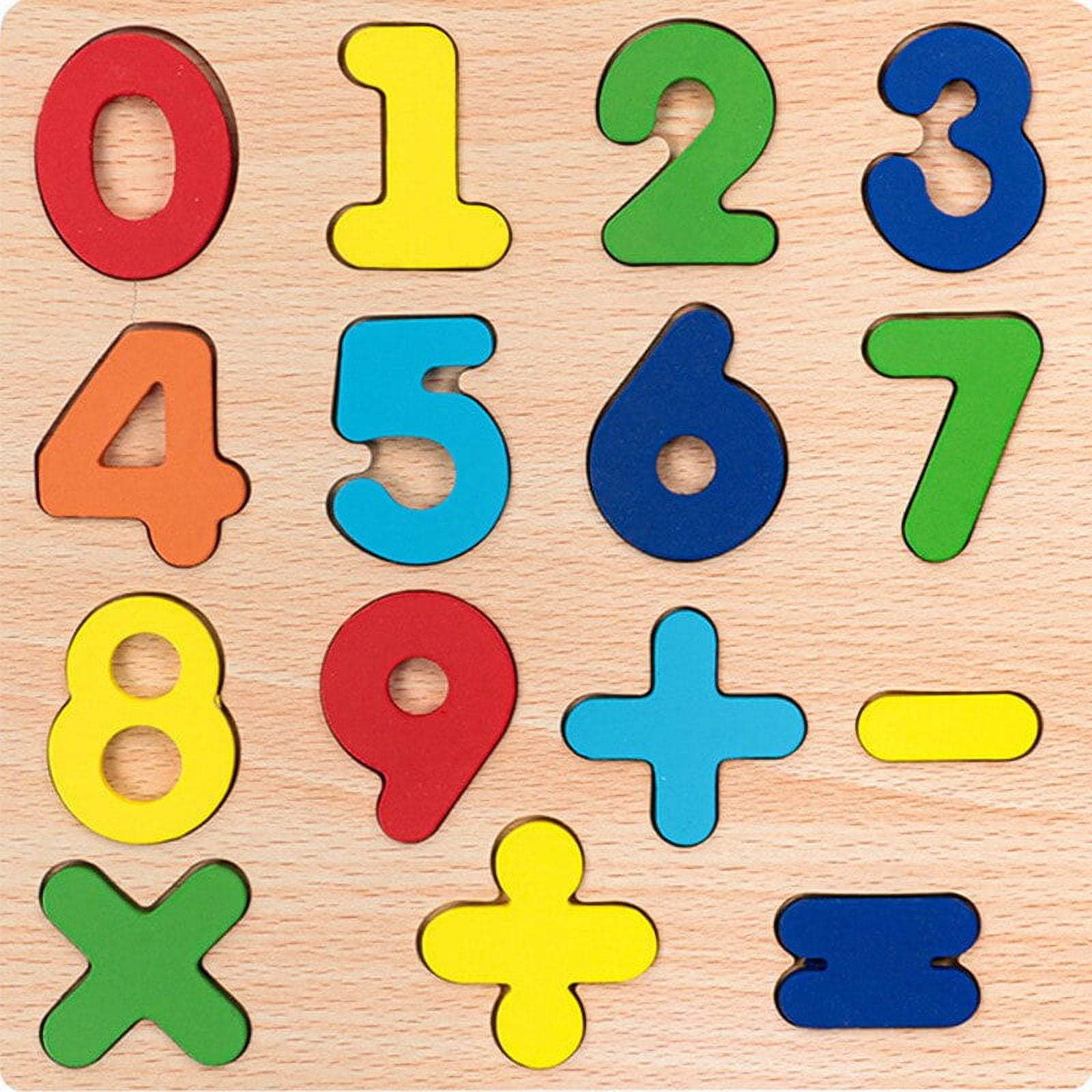 Montessori Children's 3D Wooden Puzzle Alphabet Number Shapes Puzzle ...