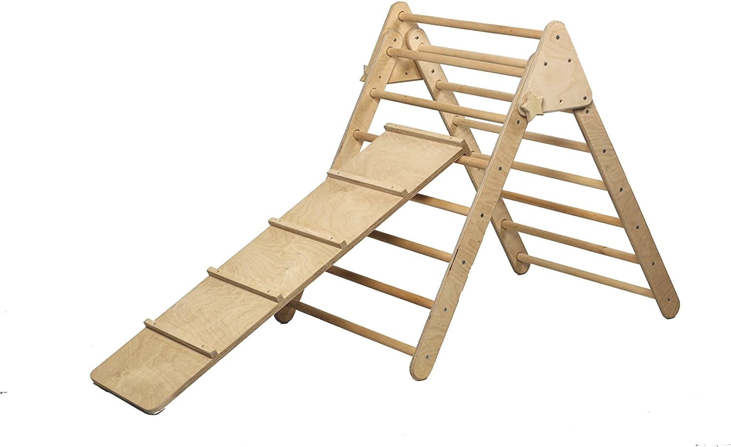 Kidodido Montessori Climbing Triangle with Ramp, Birchwood, 1 Pack, 34 ...