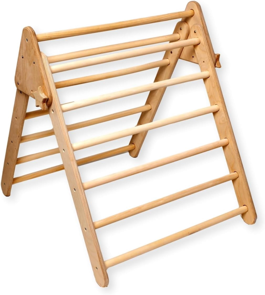 Montessori Climbing Triangle for Kids, Wooden Climbing Indoor Frame for ...