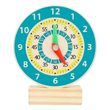 VEAREAR 10cm Educational Teaching Practice Clock, Durable Plastic Time ...