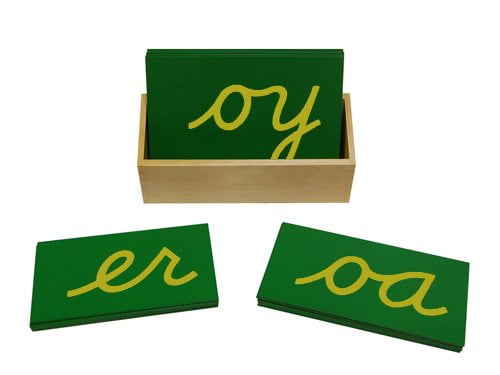 Montessori Cursive Sandpaper Double Letters w/Box - Walmart.com
