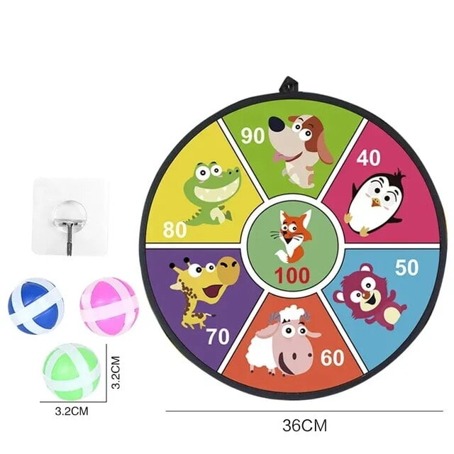 Montessori Dart Board Target Sports Game Toys Sticky Ball Outdoor Dart ...