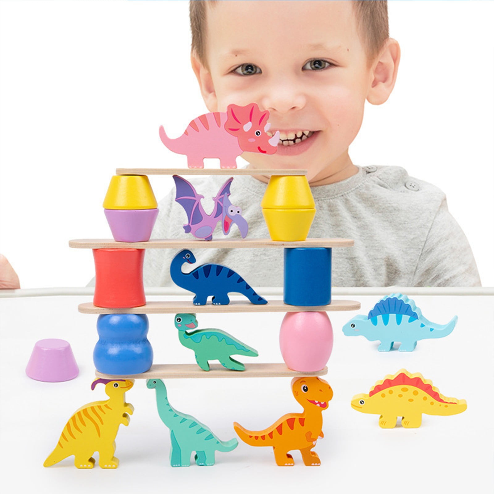 Montessori Dinosaur Toys for 1 2 3 4 Year Old Toddlers, Preschool ...