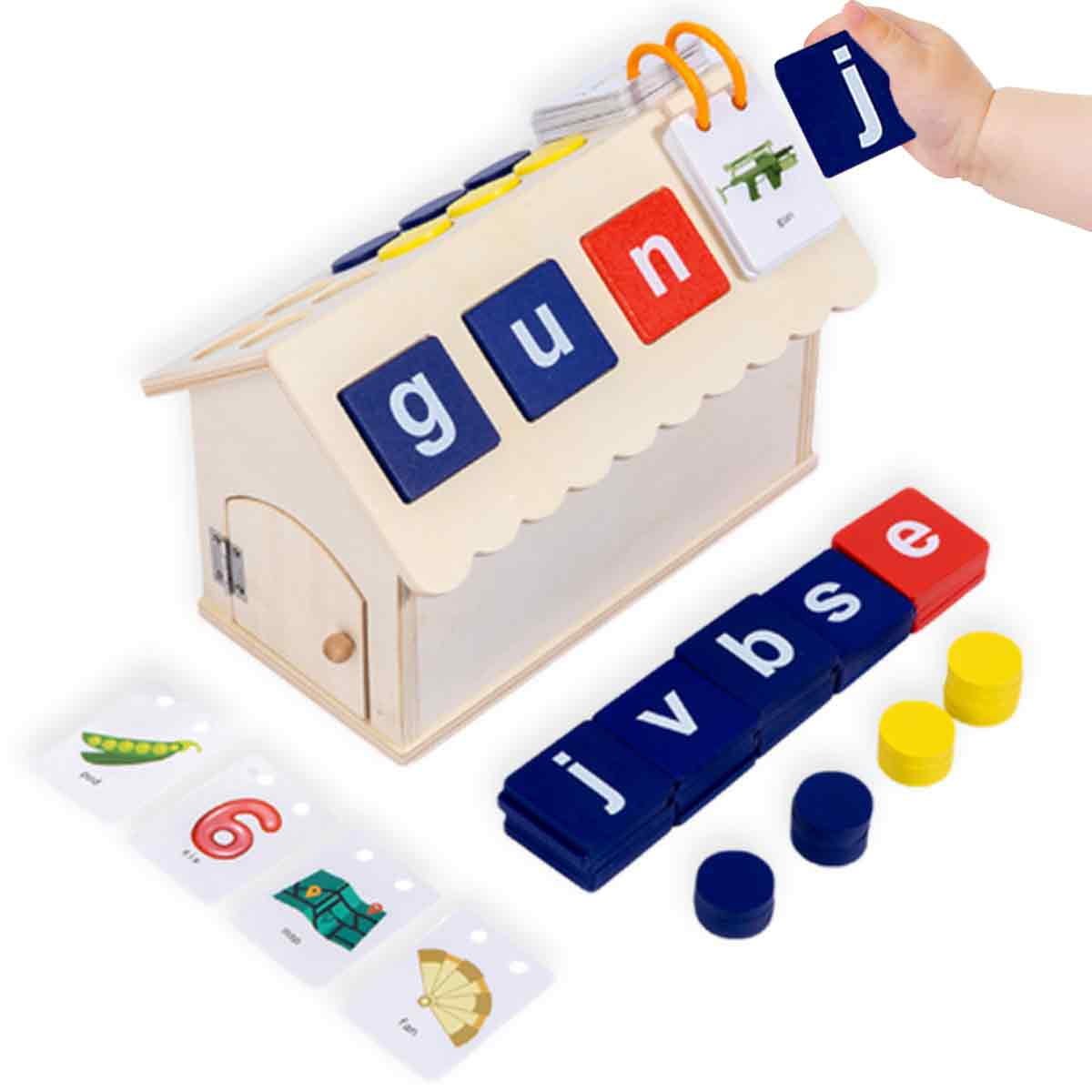 Montessori Educational Toy, Cvc Words Learning With Sensory Tactile ...