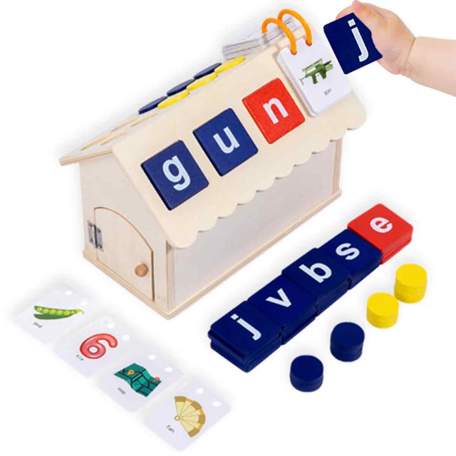 Montessori Educational Toy, Cvc Words Learning With Sensory Tactile ...