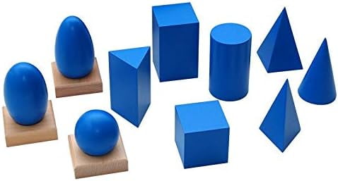 Montessori Geometric Solids with Stands and Bases - Walmart.com
