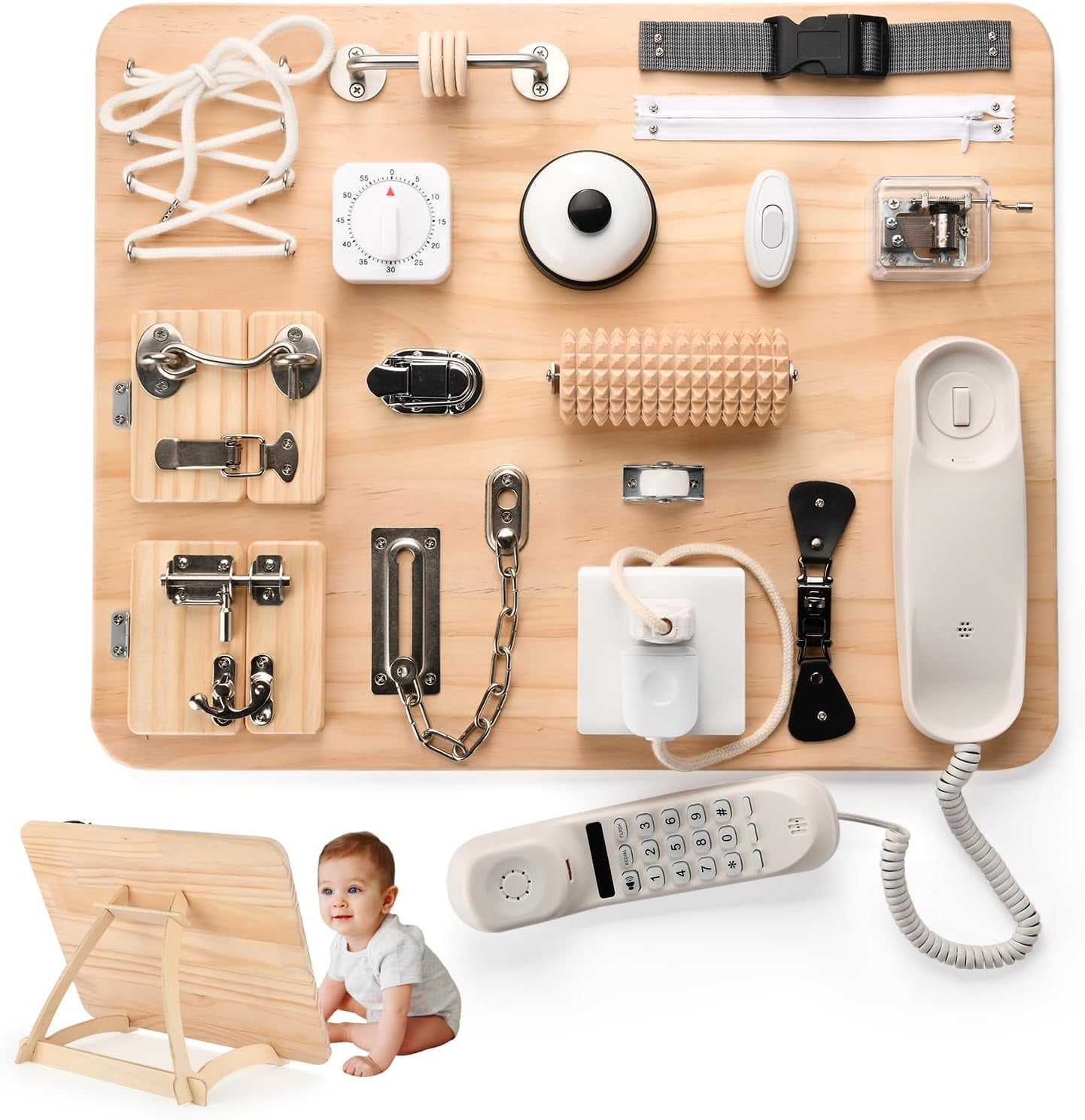 Montessori Large Busy Board for Toddlers 1 2 3 4 Years Old - 21 in 1 ...