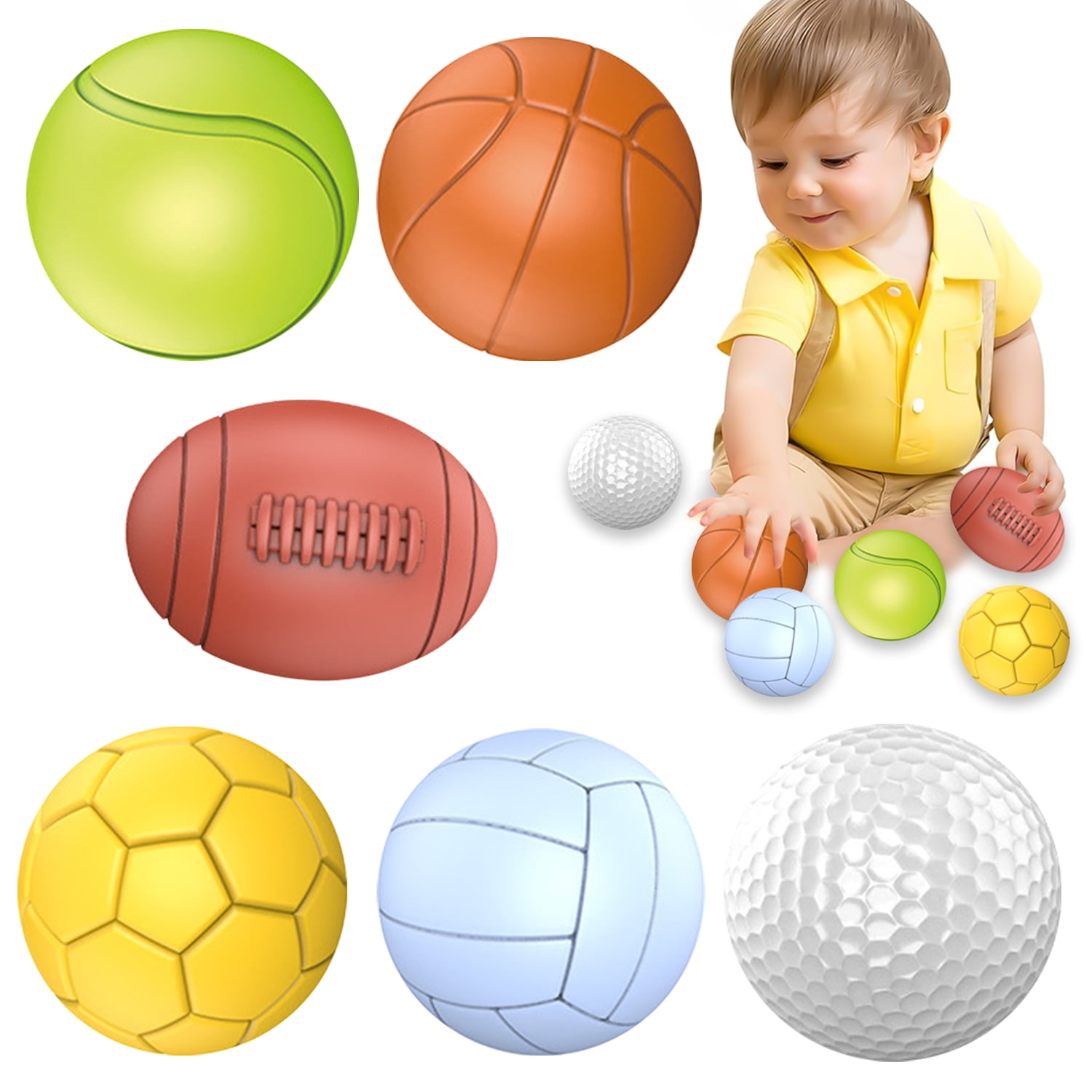 Montessori Learning Toys, Textured Multi Ball Set, Baby Toys 0 6 12 ...