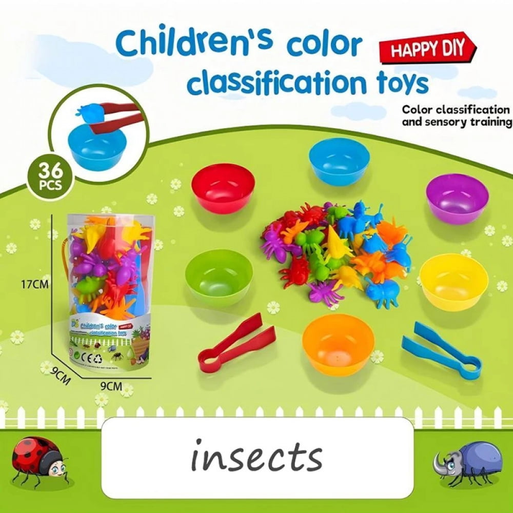 Montessori Material Rainbow Counting Bear Math Toys Animal Dinosaur ...