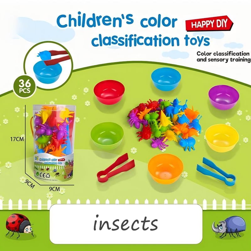 Montessori Material Rainbow Counting Bear Math Toys Animal Dinosaur ...