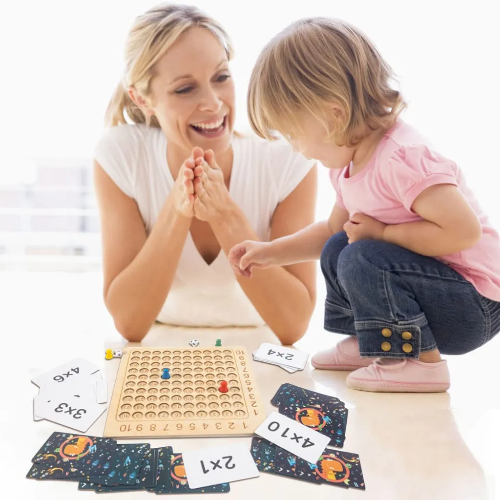 Montessori Math Puzzle Wooden Number Board 1 - 100 Consecutive Numbers ...