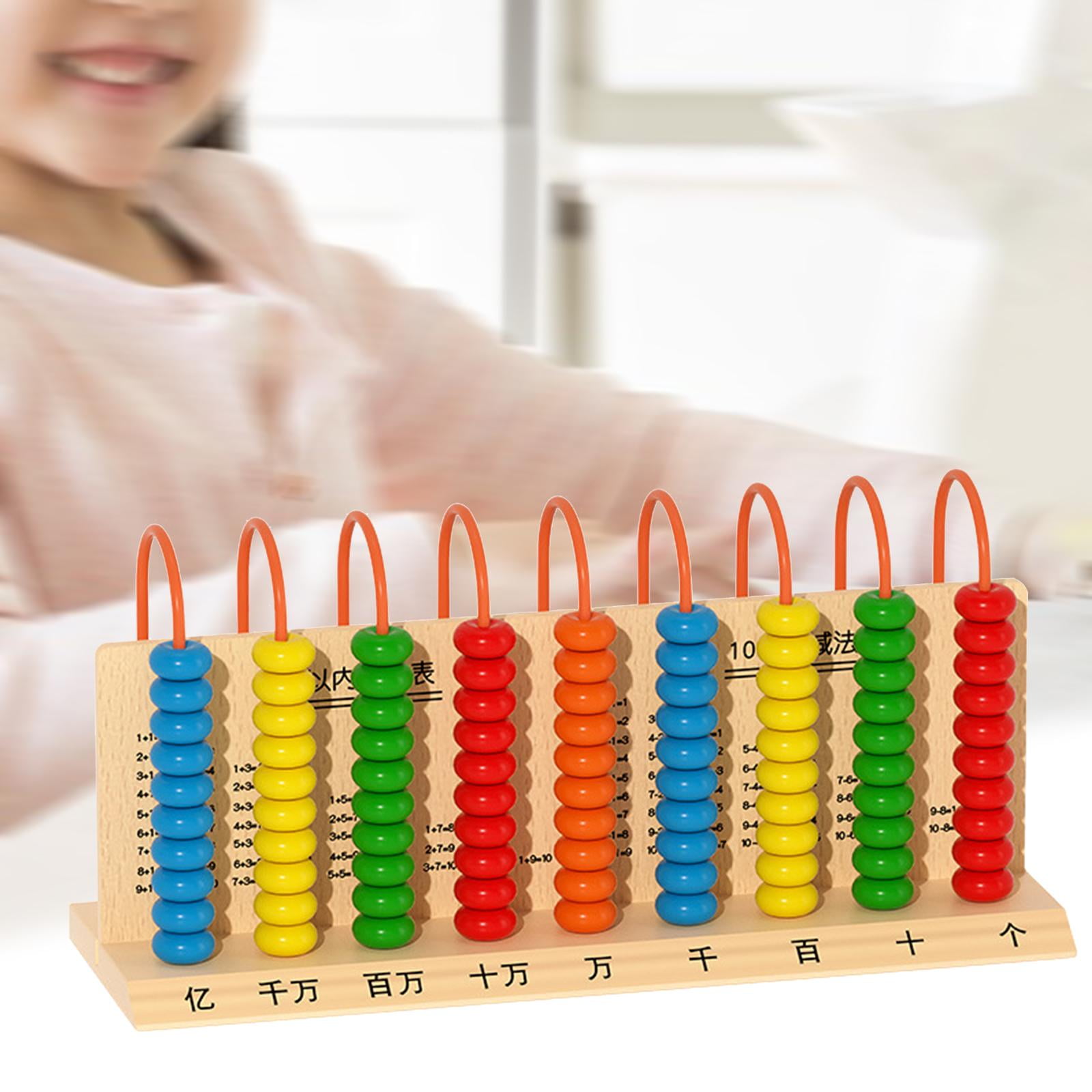 Montessori Math Toy Wooden Abacus Preschool Calculating Beads Abacus ...