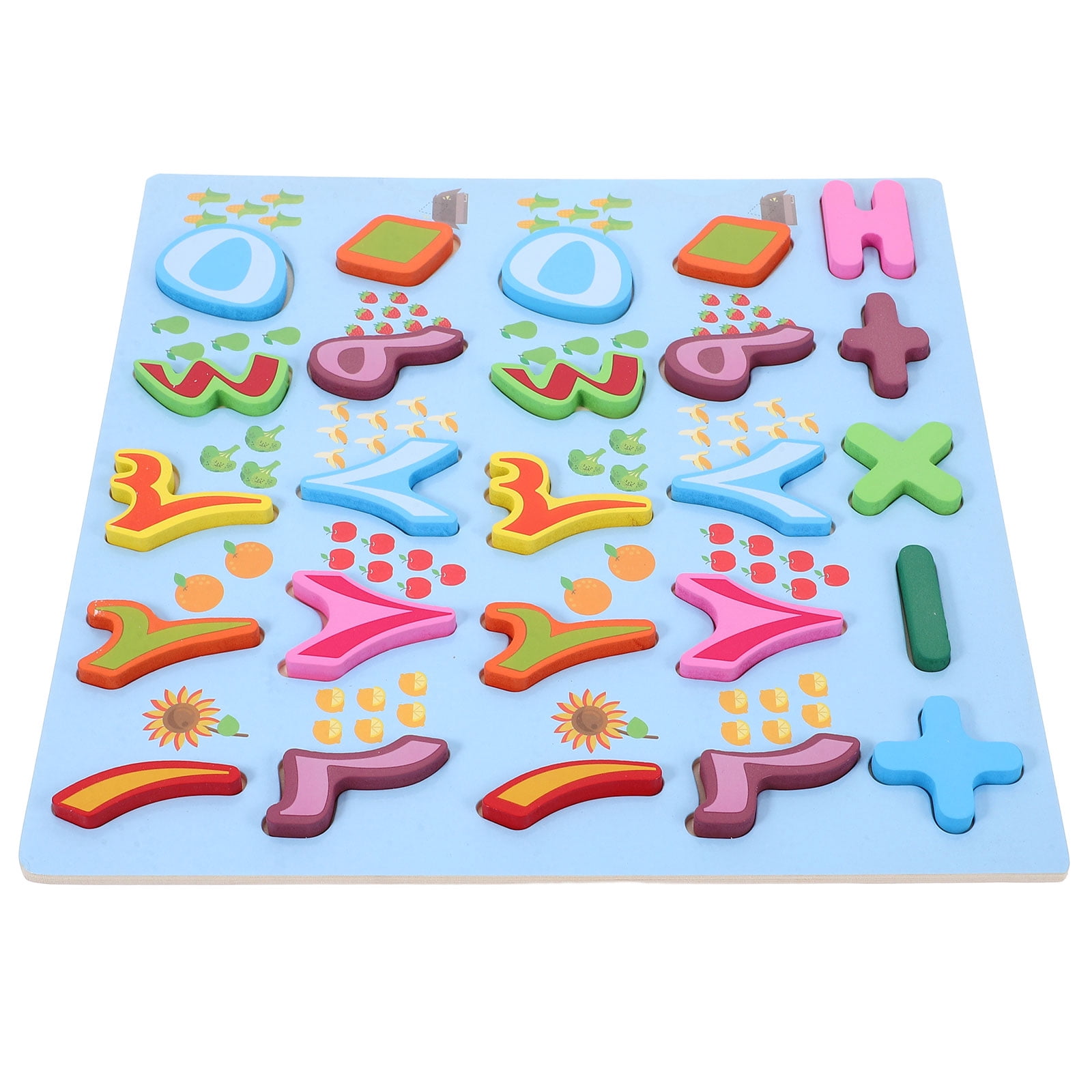 Montessori Numbers Puzzle For Kids Wood Learning Toy Letter Recognition ...
