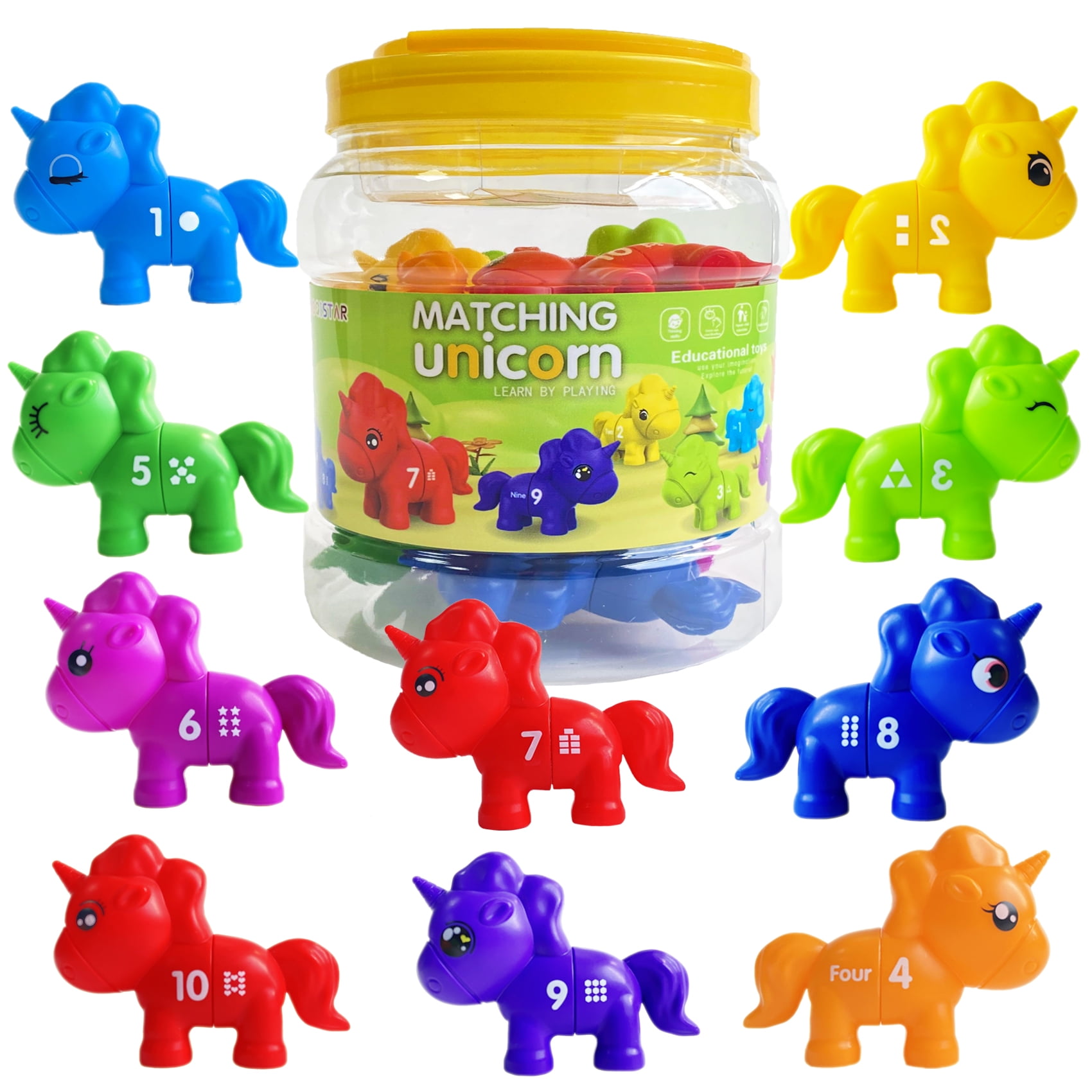 Montessori Numbers Sorting & Matching Sensory Learning Toy Fine Motor ...