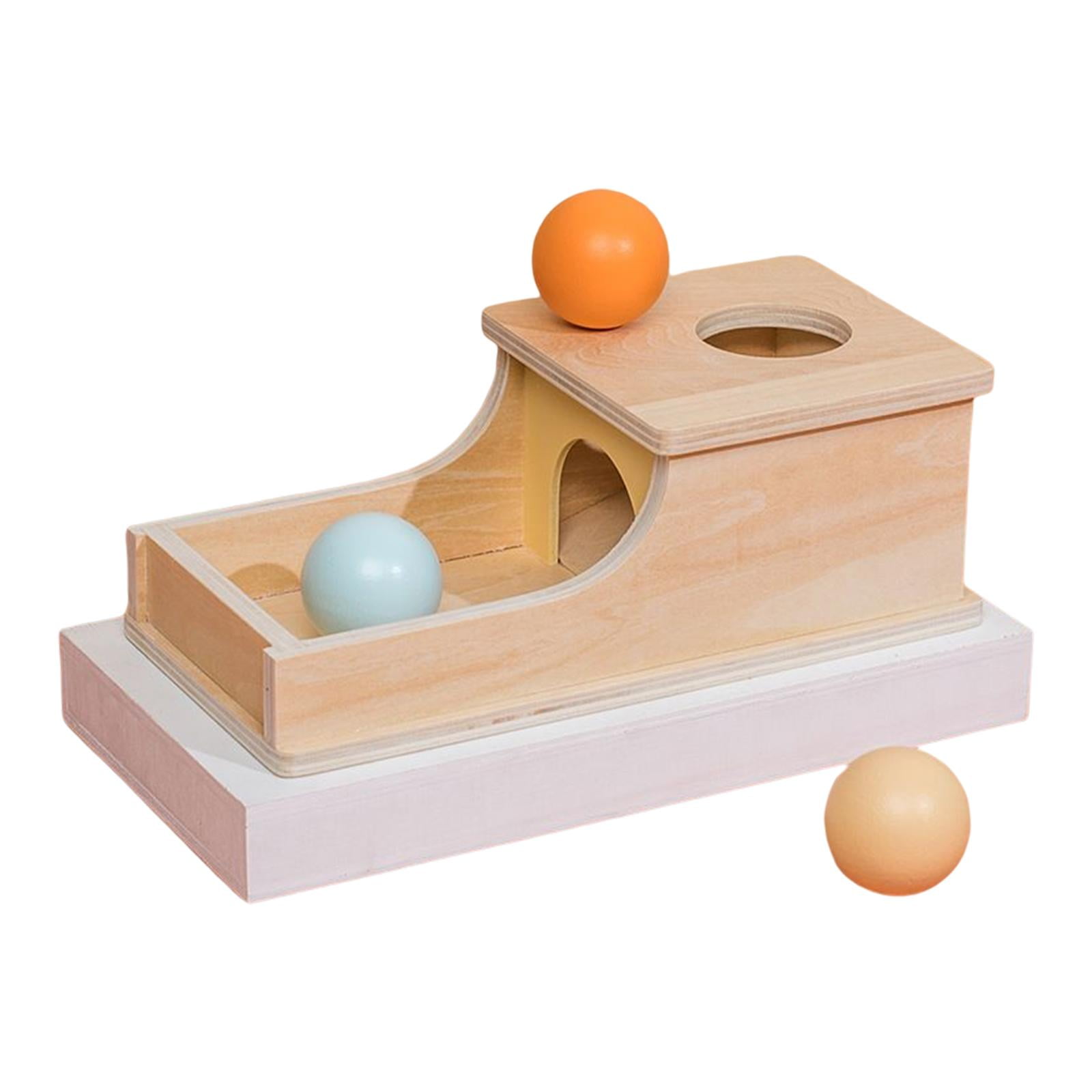 Montessori Object Permanence with Tray and Ball Drop Box - Walmart.com
