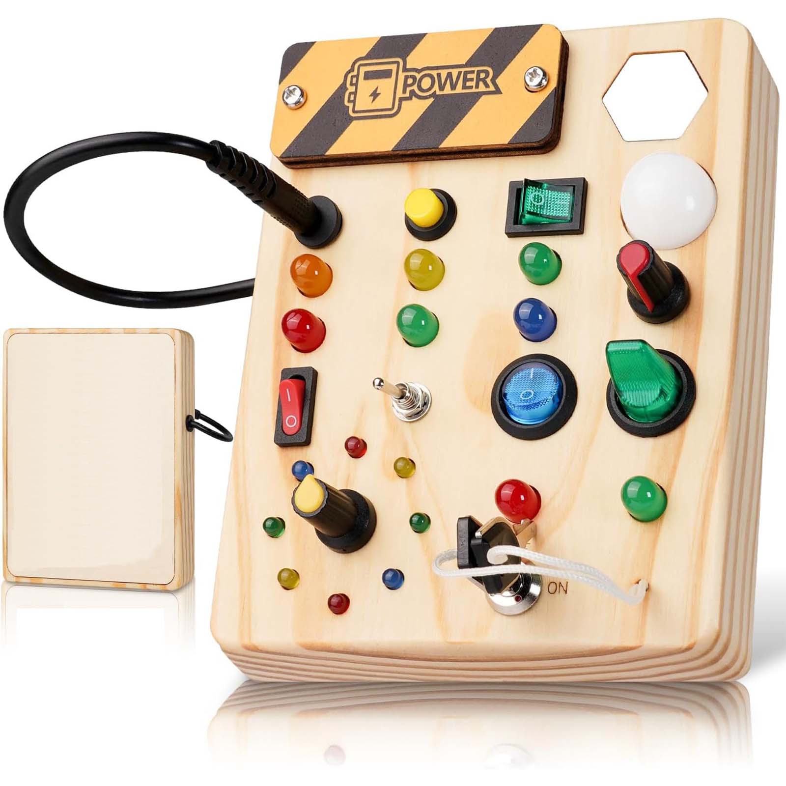 Montessori Owl Wooden Busy Board - Toddler Sensory Switch Toys ...