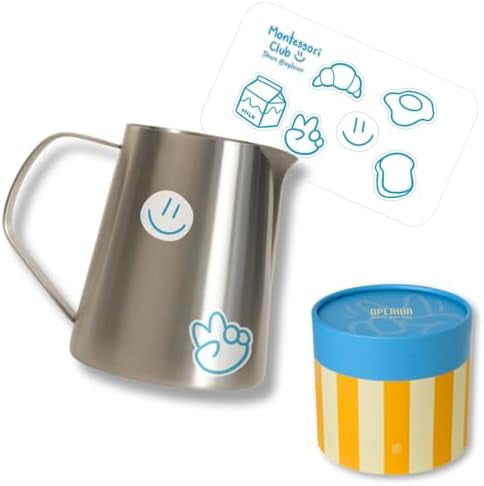 Montessori Pitcher for Toddlers & Kids, Mini Stainless Steel Pitcher ...