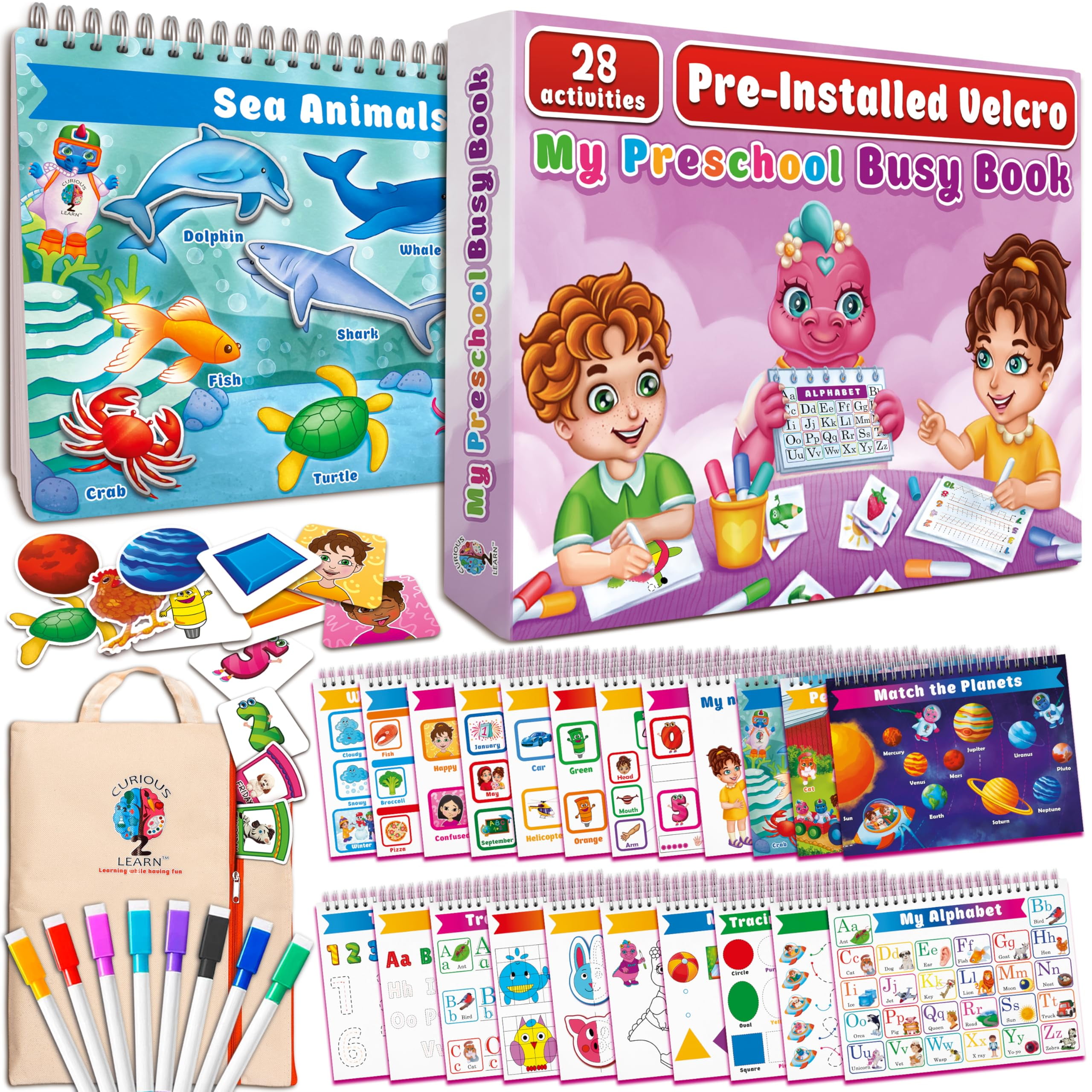 Montessori Preassembled Busy Book For Toddlers Ages 3 And Up, Pre K ...