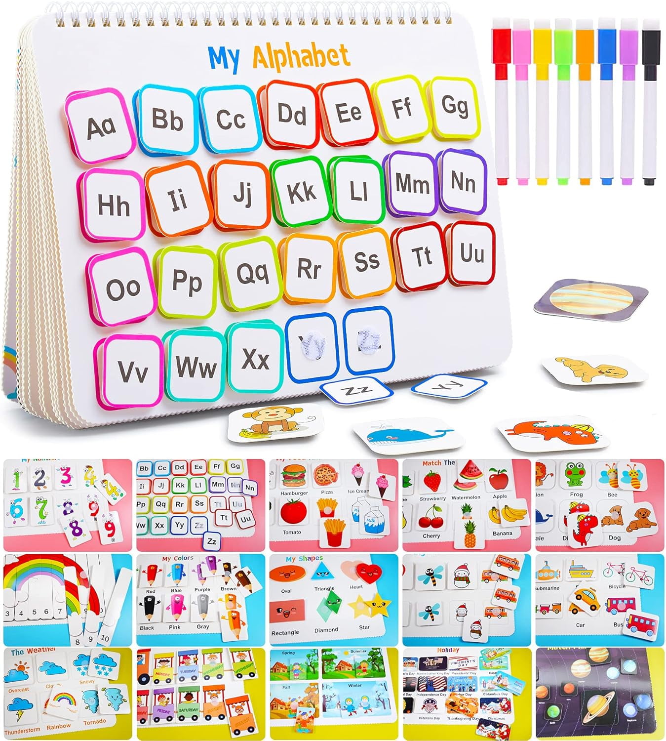 Montessori Preschool Learning Activities Busy Book - Workbook Activity ...