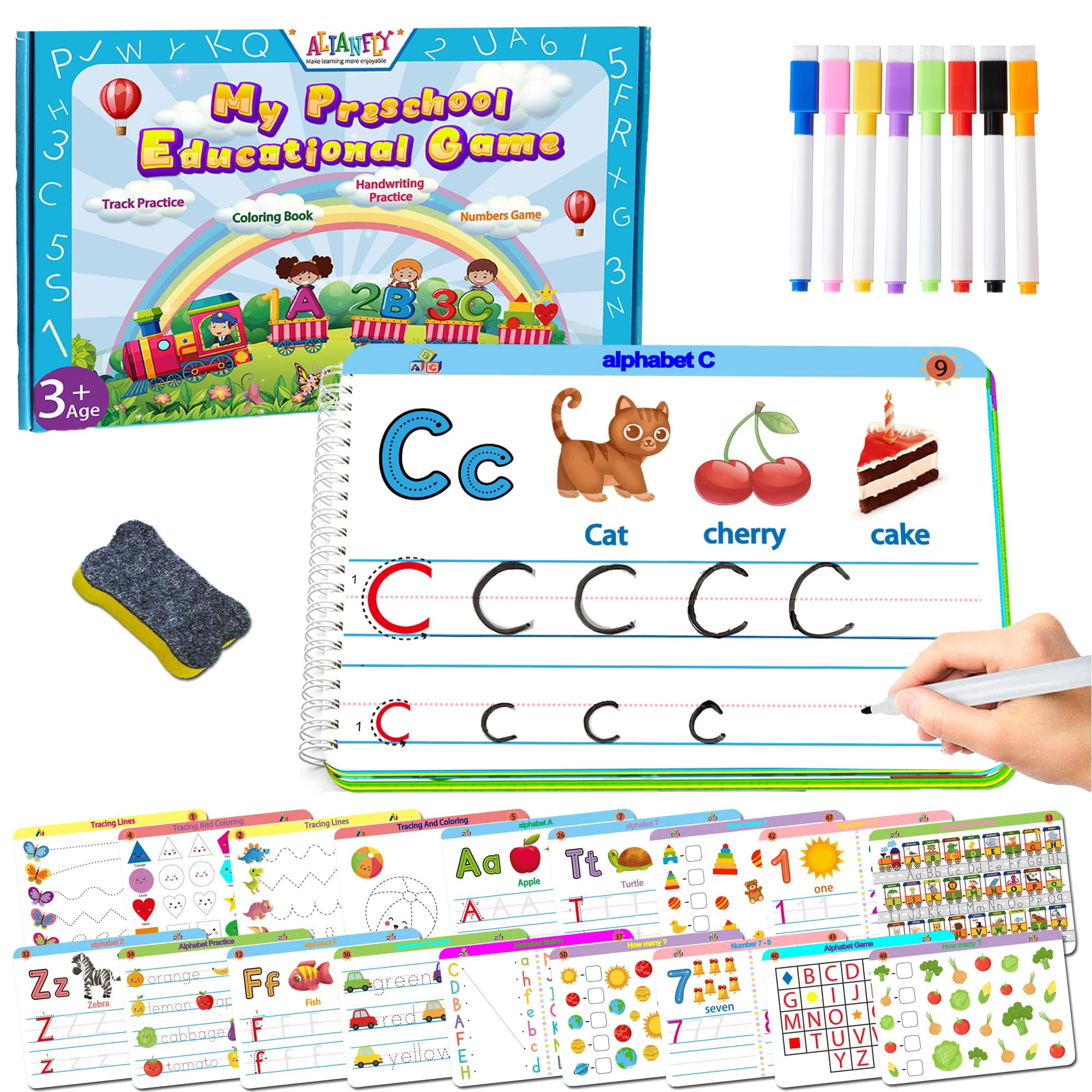 Montessori Preschool Learning Tracing Workbook - Toddler Alphabet And ...