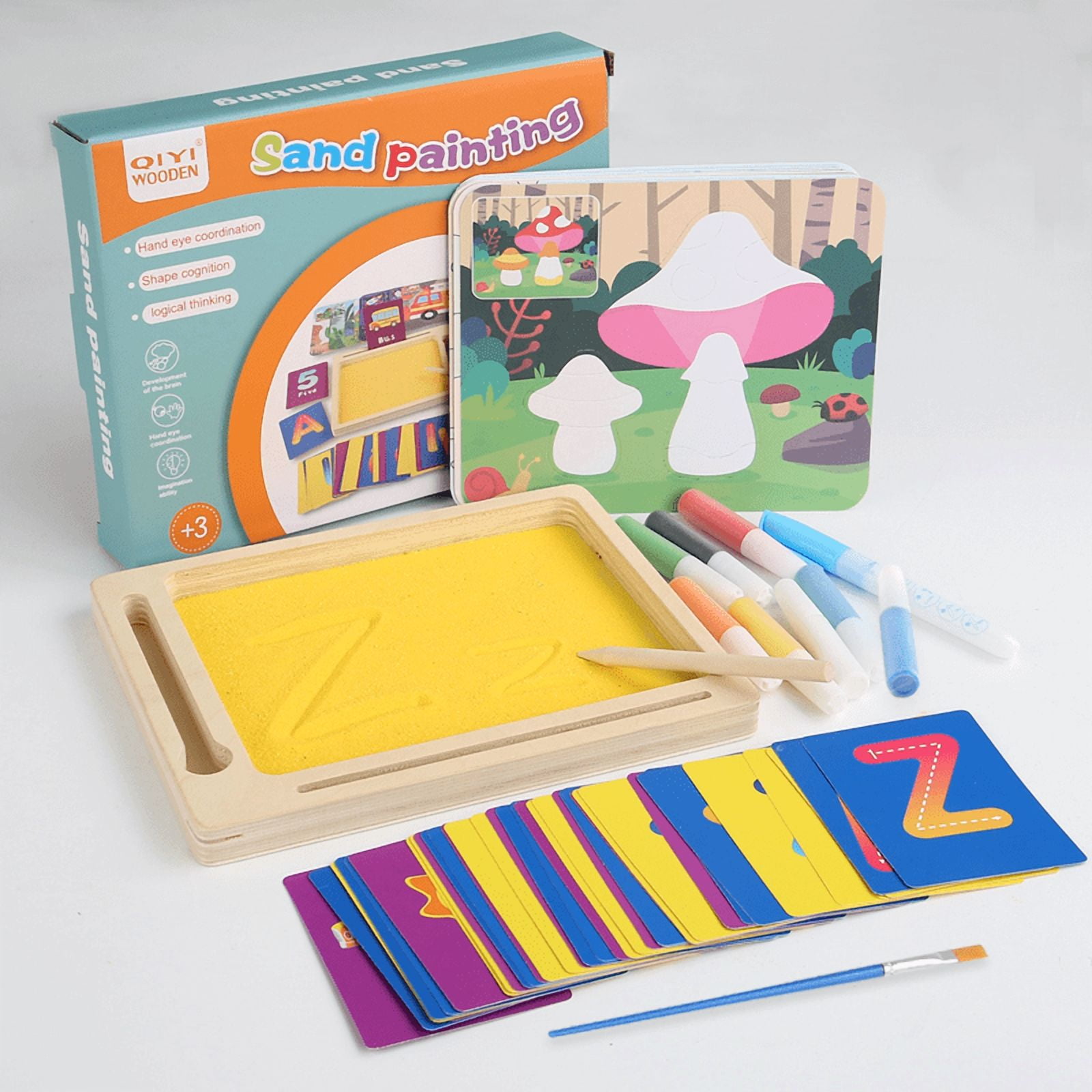 Montessori Sand Drawing & Alphabet Tracing Board - 2-in-1 Sensory ...