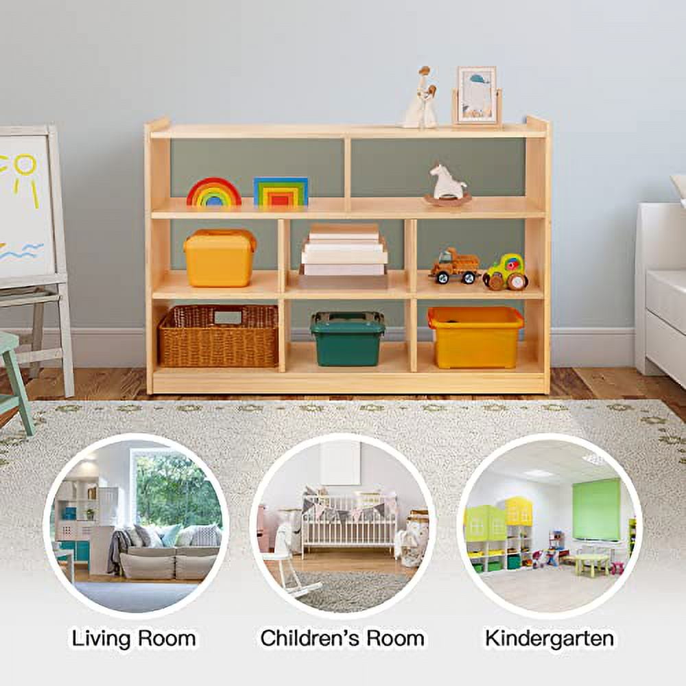 Montessori Shelf Toy Organizers and Storage, 31.5" H, 8-Compartment ...