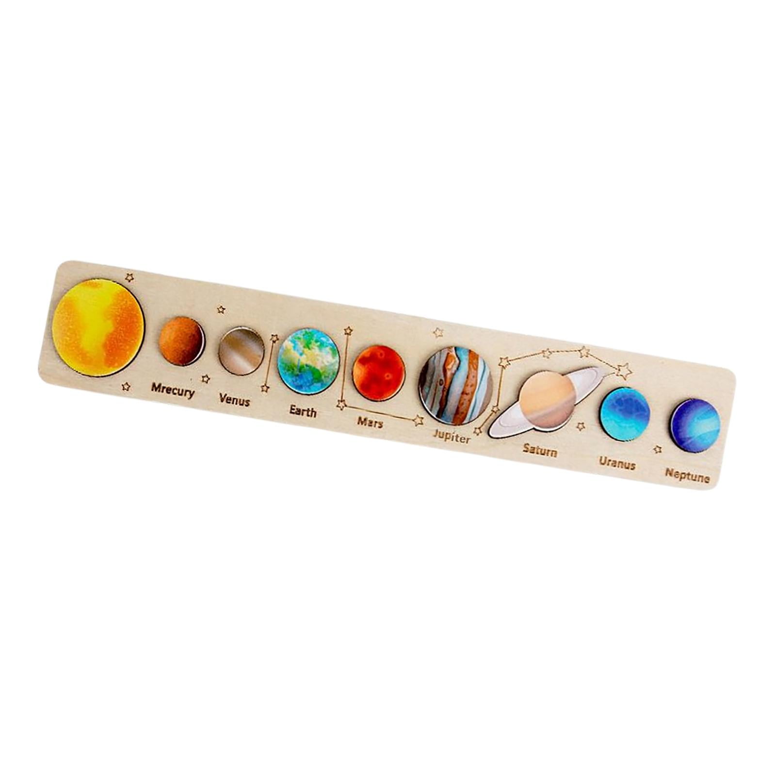 Montessori Solar System Eight Planets Recognition for Preschool Wood ...