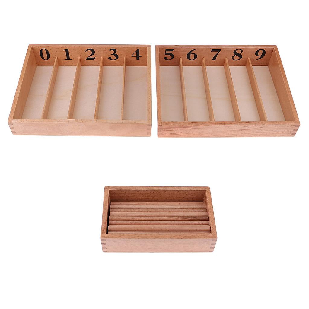Montessori Spindle Bar Math Learning Kids Toys Number Sticks Counting ...